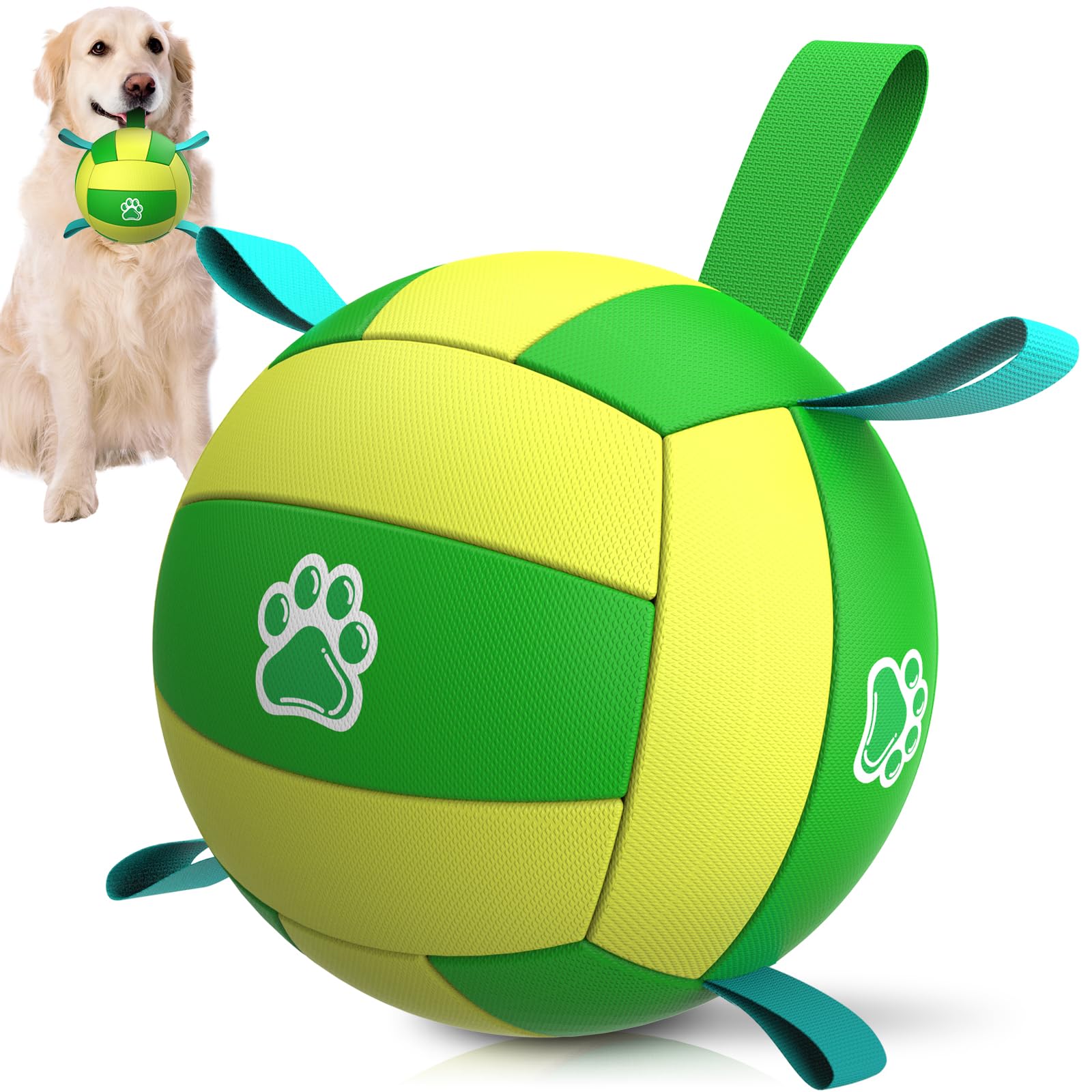 Amazon.com : QDAN Dog Balls Dog Toys - 8 inch Dog Volleyball with ...