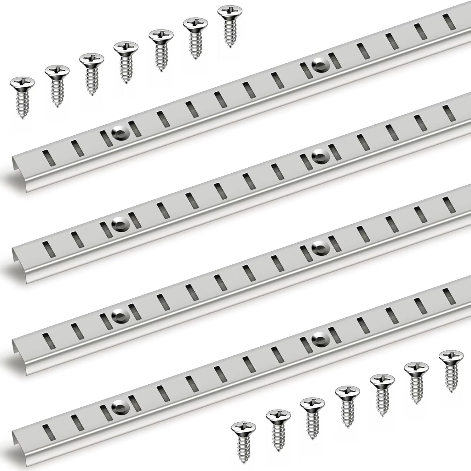 4 Pcs 36 Inch Shelf Pilaster Metal Mortise Mount Pilaster Strip ...