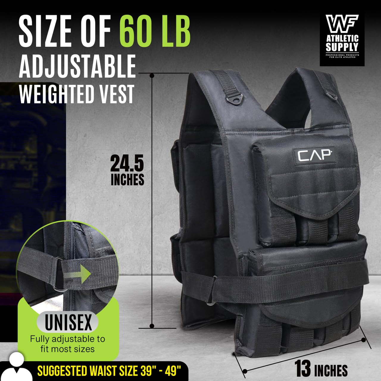 Snapklik.com : Adjustable Weighted Vest For Strength Training, Workout ...