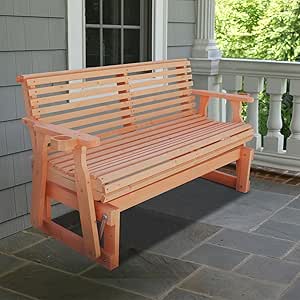 Amazon.com: Beneouya 5FT Heavy Duty 800 LBS Porch Glider, Outdoor Glider Bench with Roll Back ...