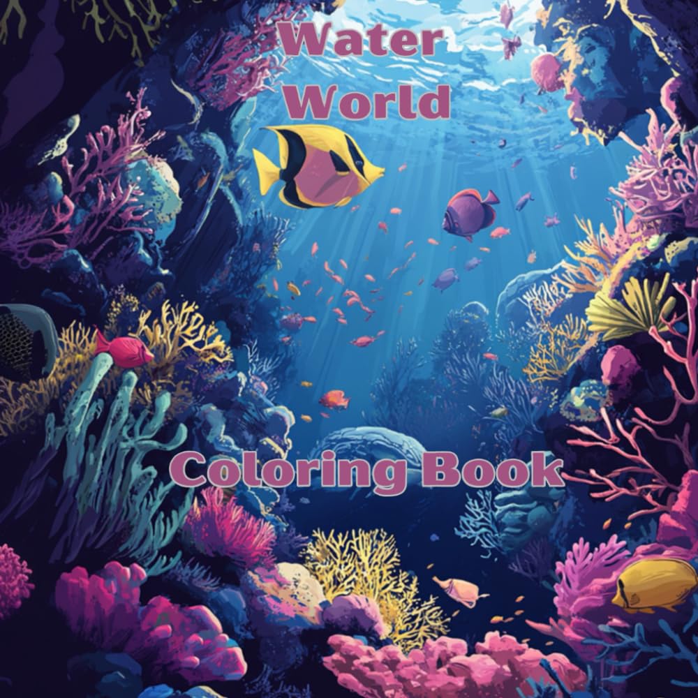 Amazon.com: Water World Coloring Book: 50 Unique Water World Design ...