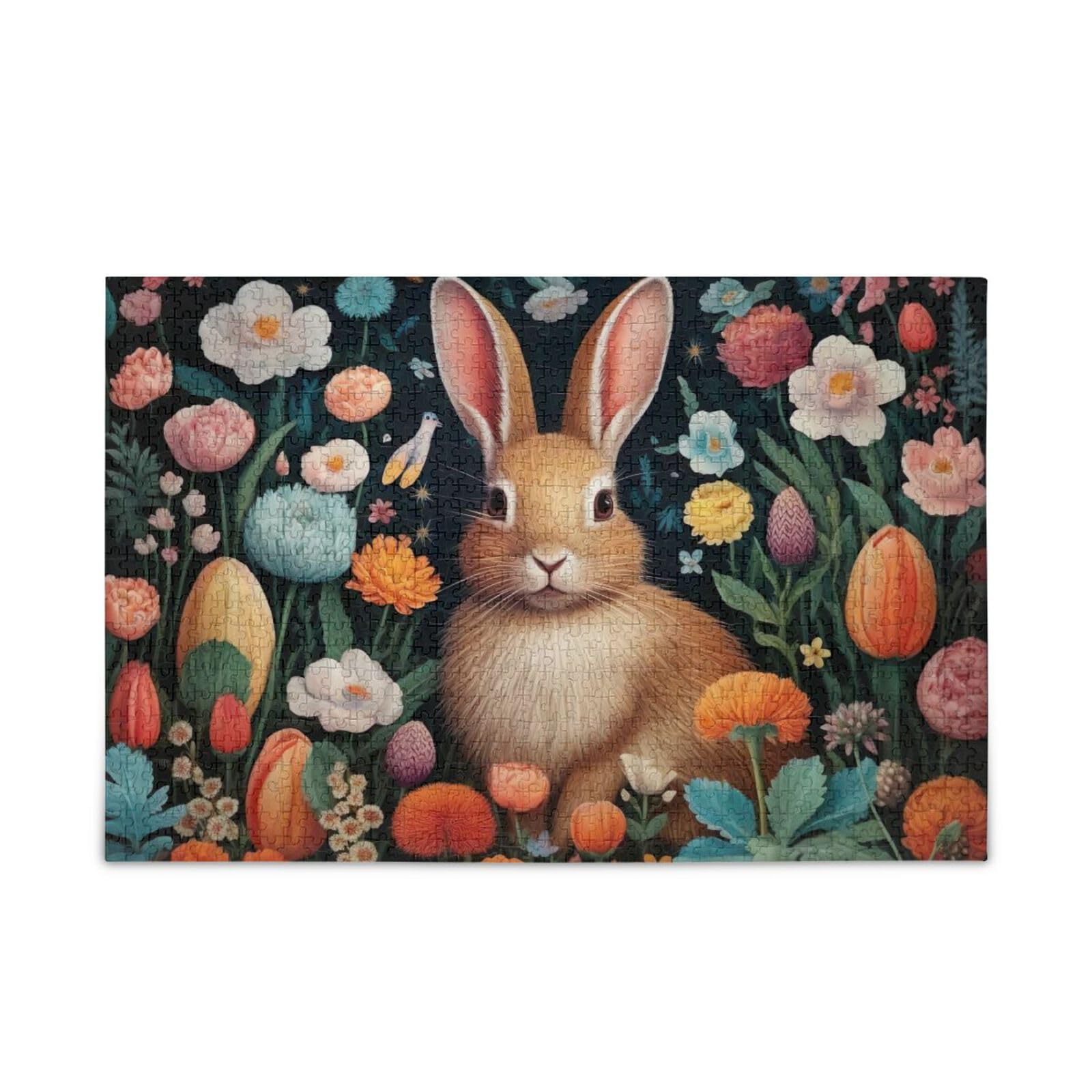 Amazon.com: Easter Bunny Jigsaw Puzzles 500 Pieces for Adults,Learning ...