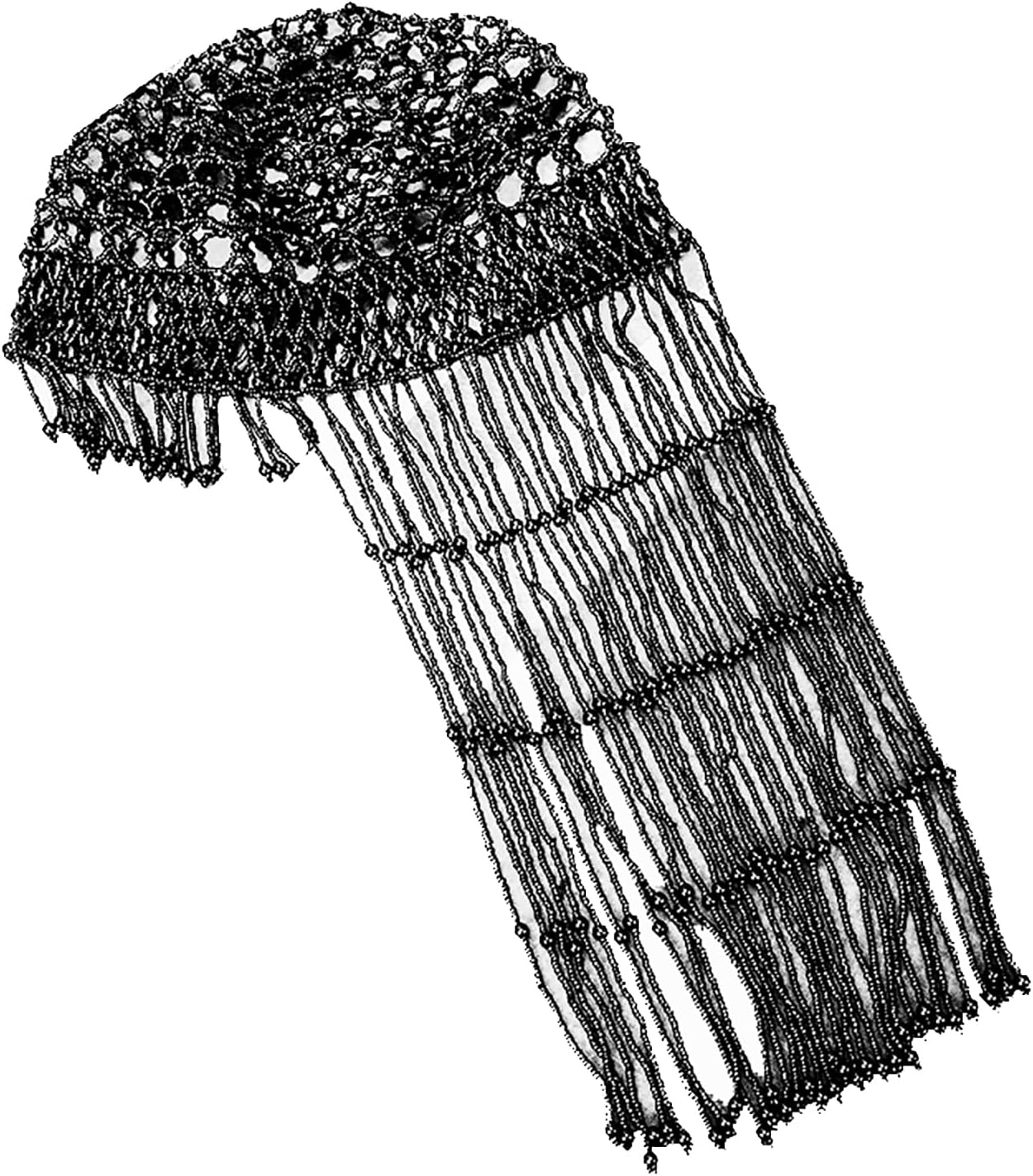 Amazon.com: JEATHA 1920s Beaded Cap Cleopatra Headpiece Tassel Flapper ...