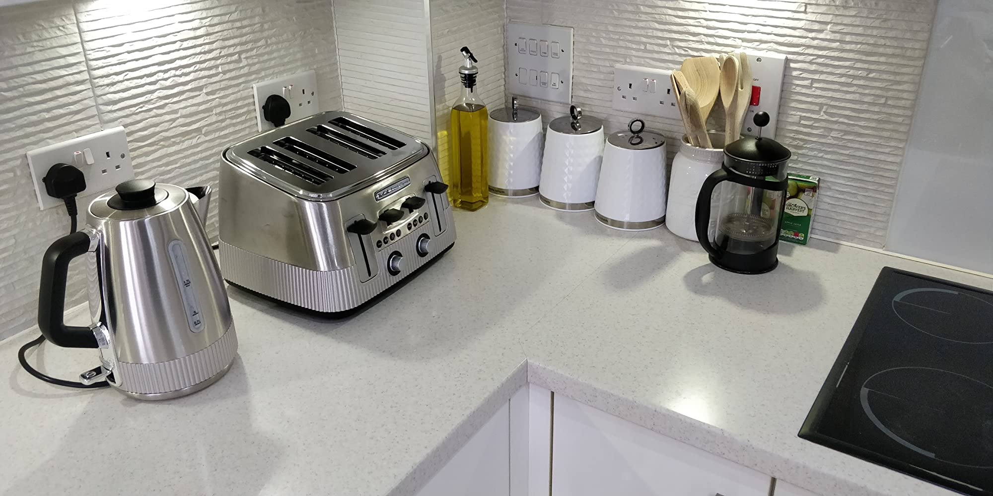 Breville Curve Kettle & Toaster Set with 4 Slice Toaster & Electric ...