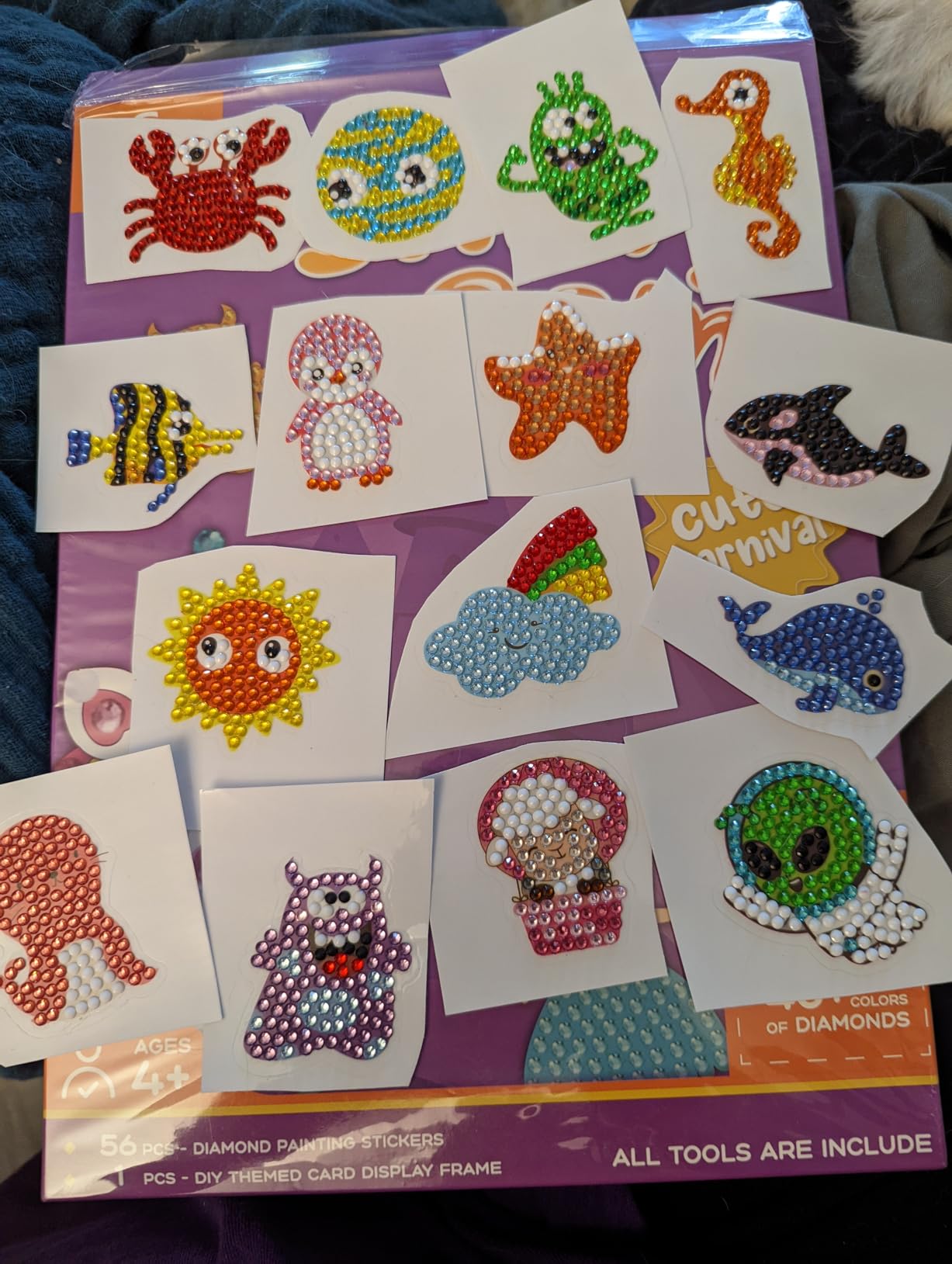 Amazon.com: Diamond Art Painting Stickers Kits, 56 PCS 5D DIY Diamond ...