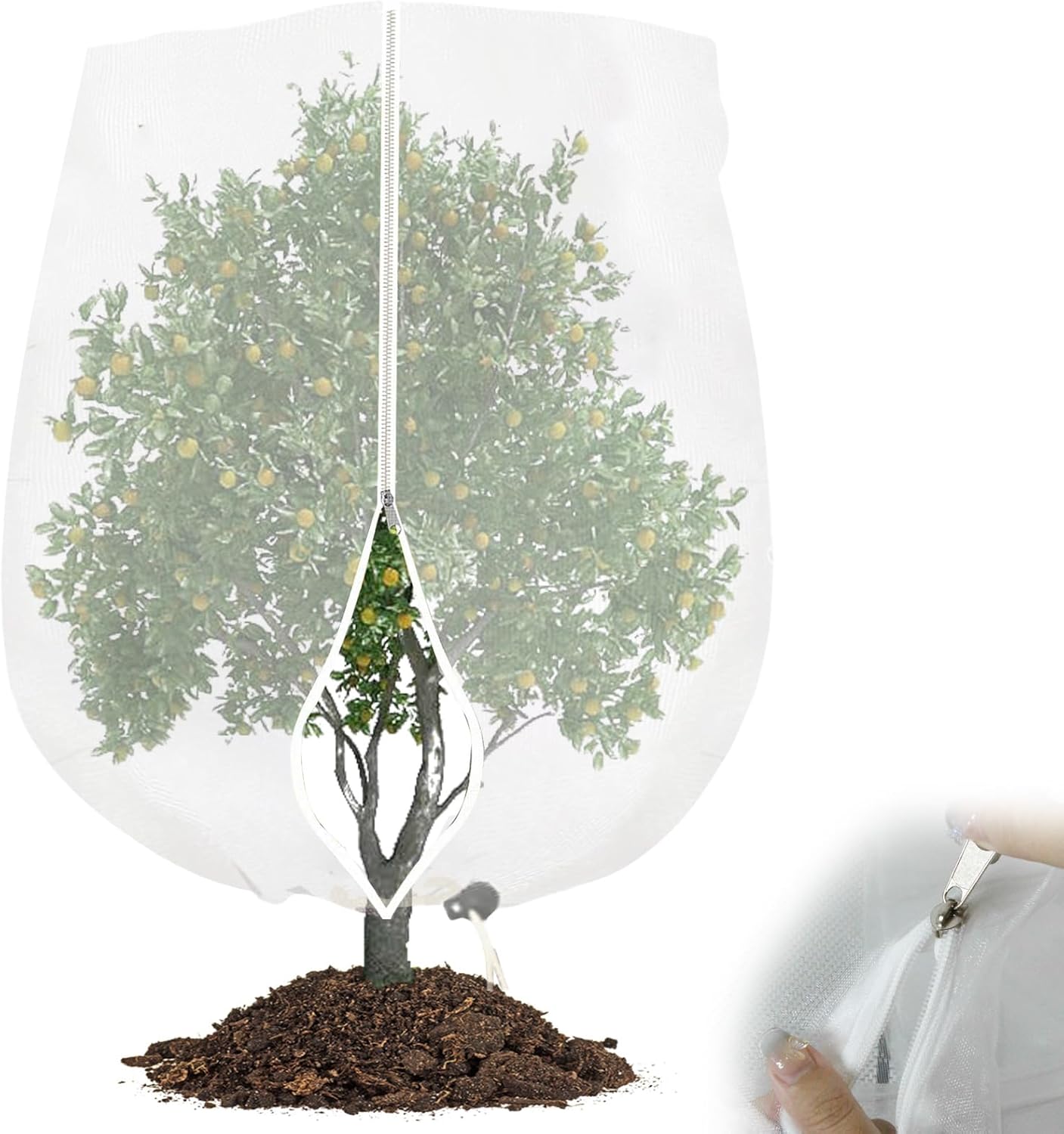 Large Fruit Tree Netting Bag, Reusable Garden Netting for Raised Beds ...