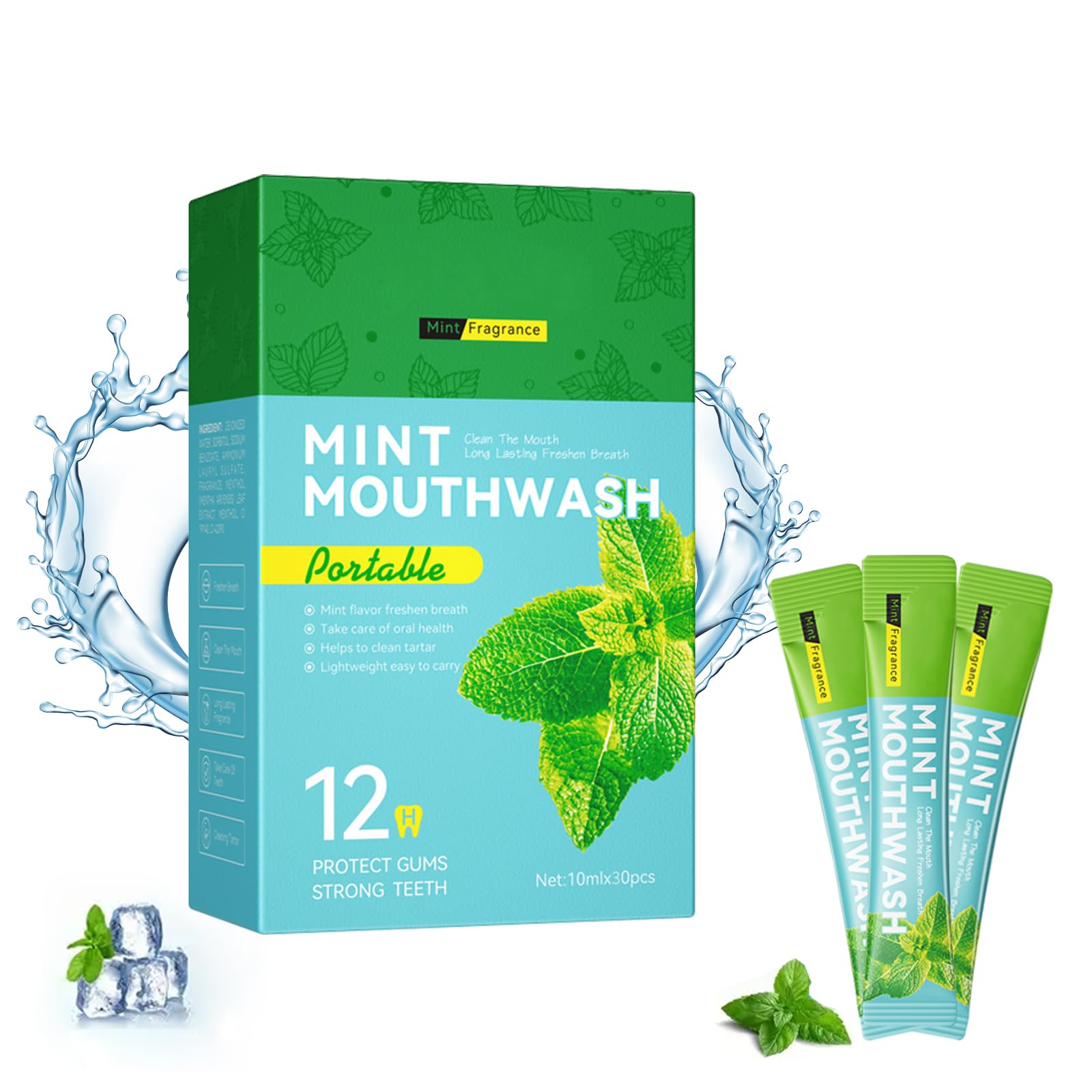 Amazon.com: Mouthwash Travel Size Portable for Adults,Mint Flavor Mini ...