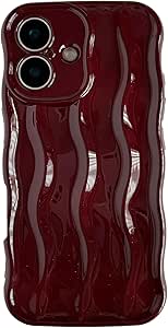 Amazon.com: Caseative for iPhone 16 Case,Water Ripple Pattern Curly Wave Frame Soft Compatible ...