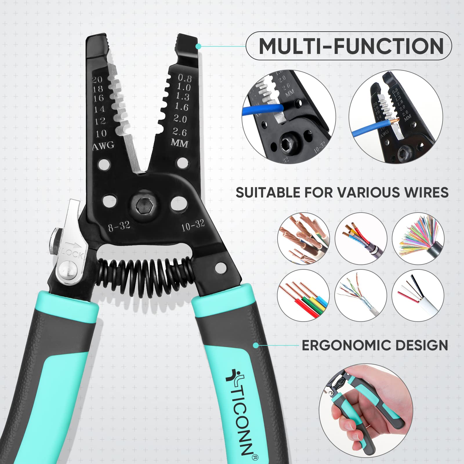 Snapklik.com : TICONN Crimping Tool For Heat Shrink Connectors ...