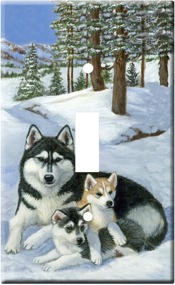 Amazon.com: Gone Doggin Siberian Husky 3B Single Toggle Light Switch ...