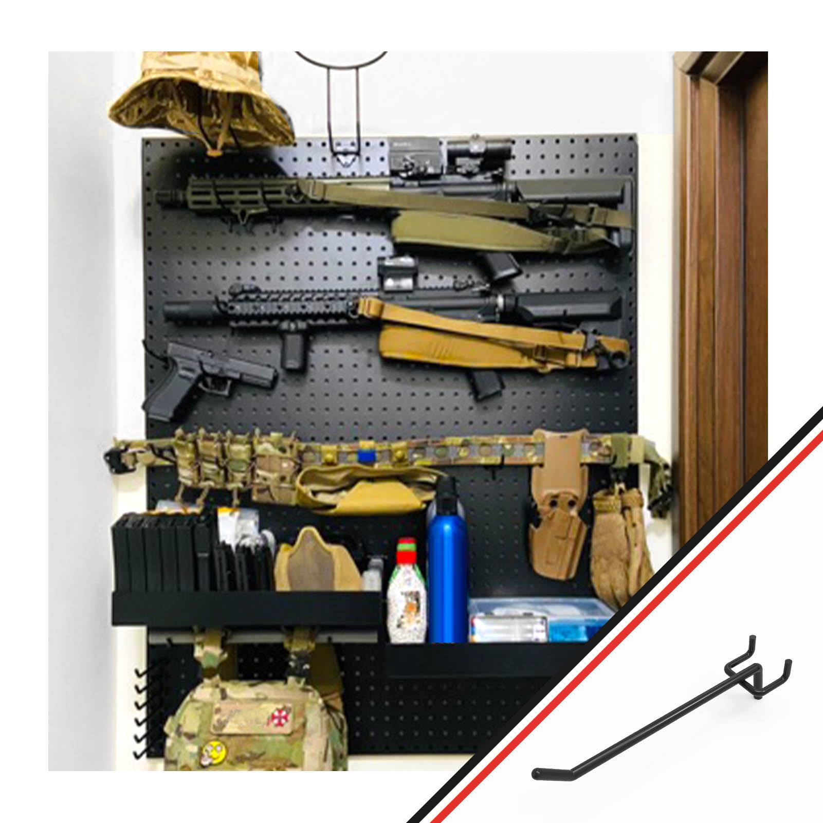 Swift Courser 10 Pack Heavy Duty Pegboard Hooks, Metal Peg Board Hooks ...