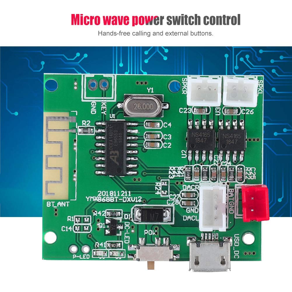 Snapklik.com : Bluetooth Amplifier Board AUX Audio Input Power ...