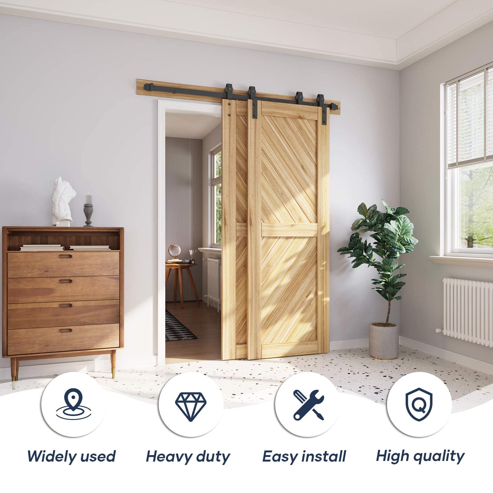 Snapklik.com : FREDBECK 5FT Single Track Bypass Sliding Double Barn ...