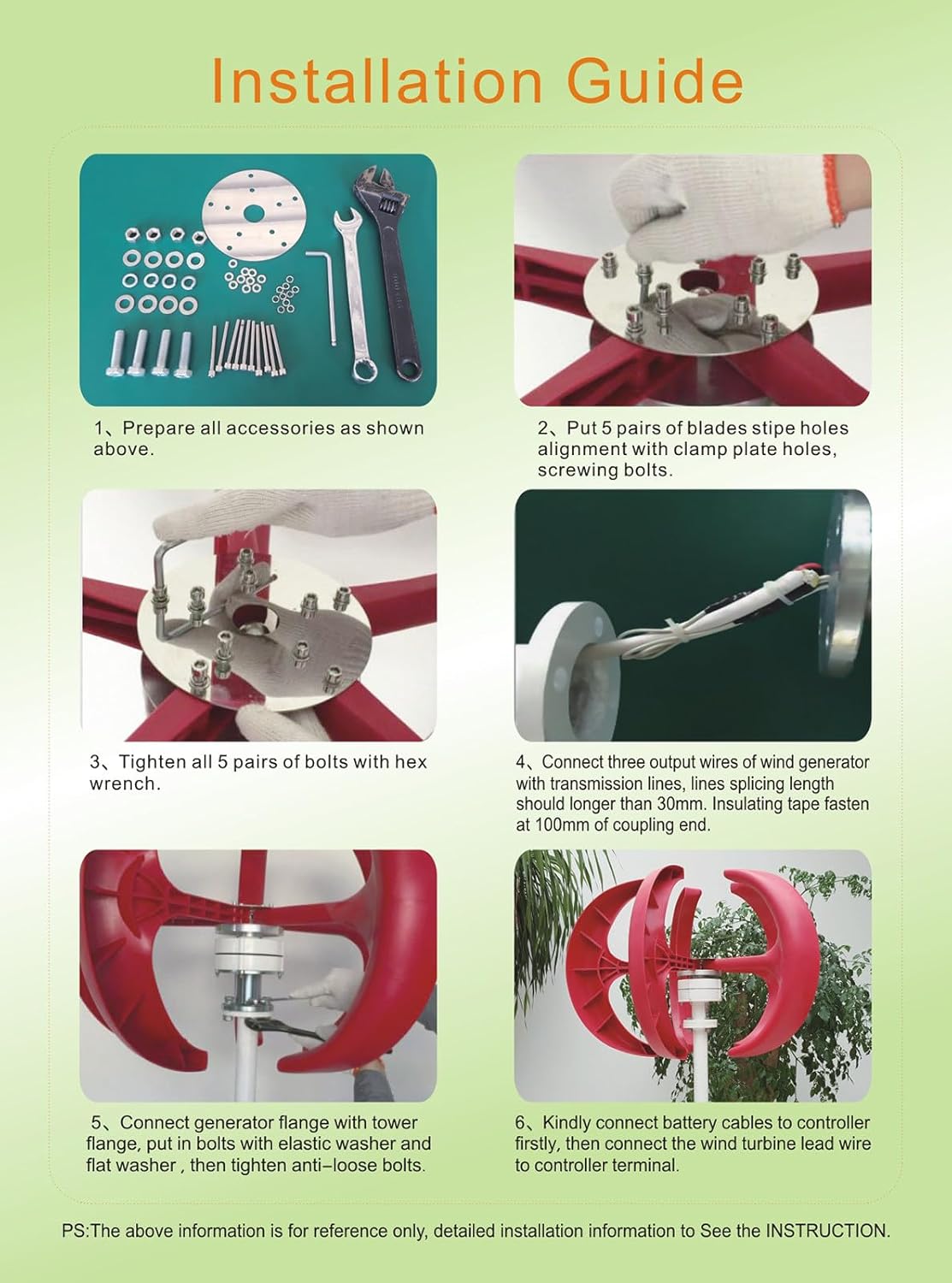 12000W Wind Turbine Generator, 12V/24V/48V 5 Blades Nepal | Ubuy