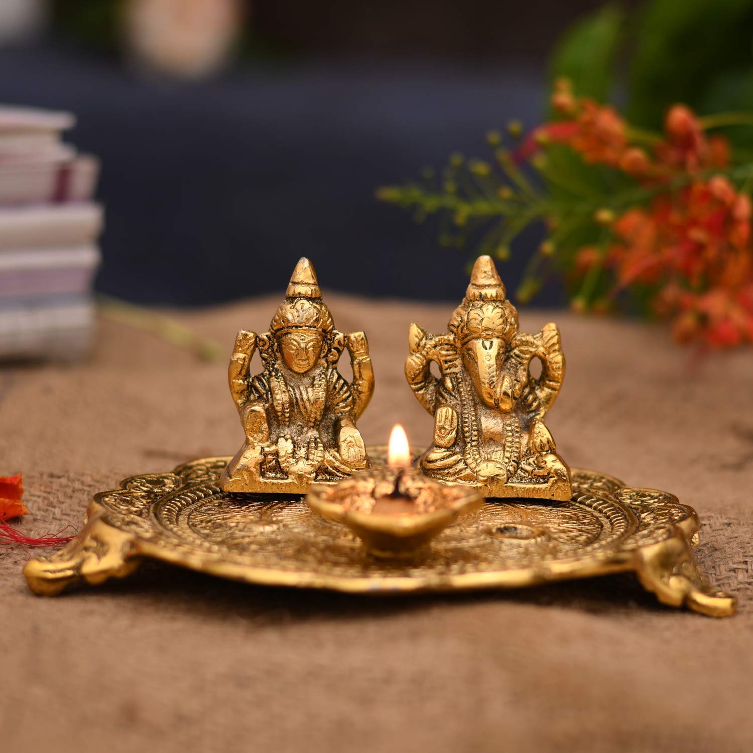 Collectible India Metal Diya Plate 7 5 X 7 5 | Desertcart SINGAPORE