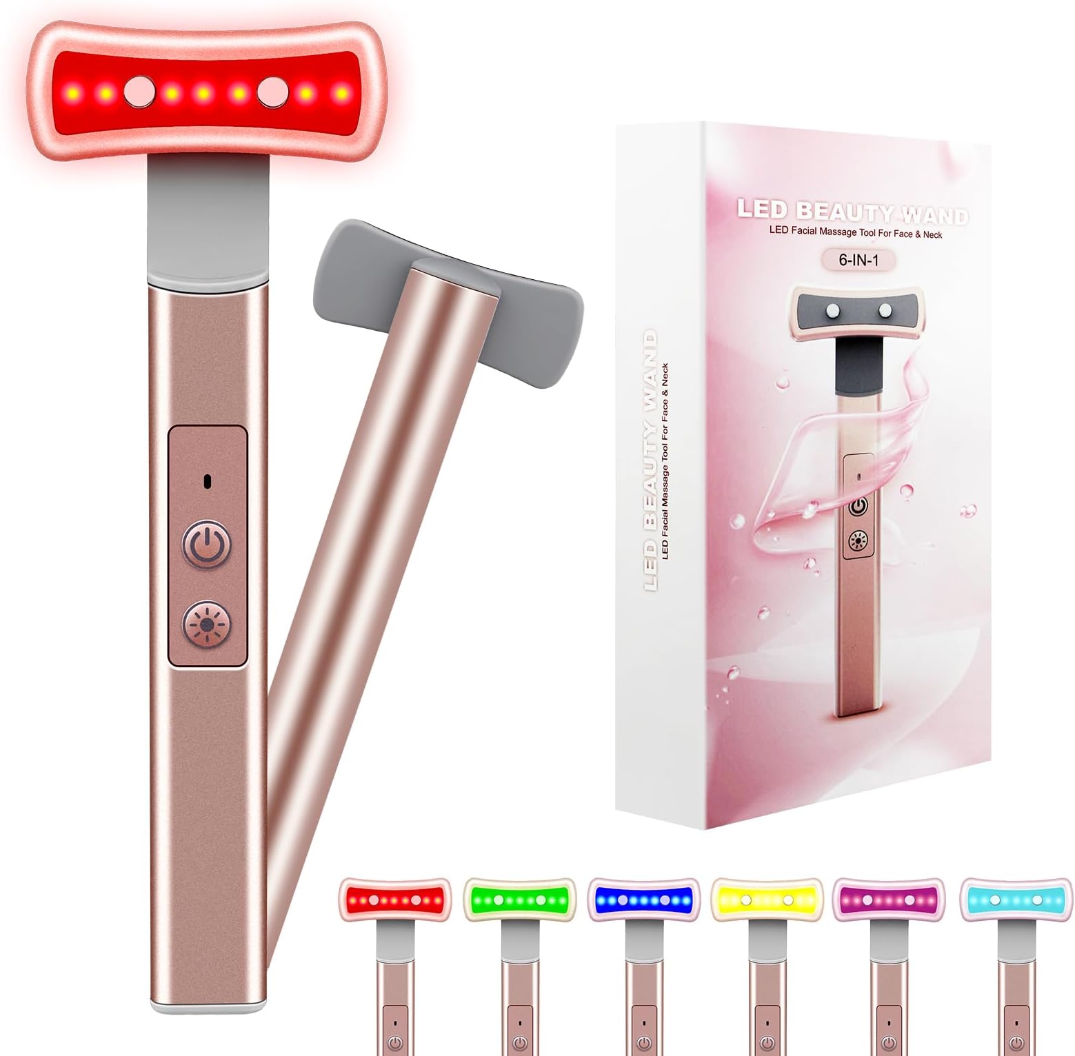 Amazon.com: Red-Light-Therapy-for-Face, 6 in 1 LED Light Therapy Eye ...