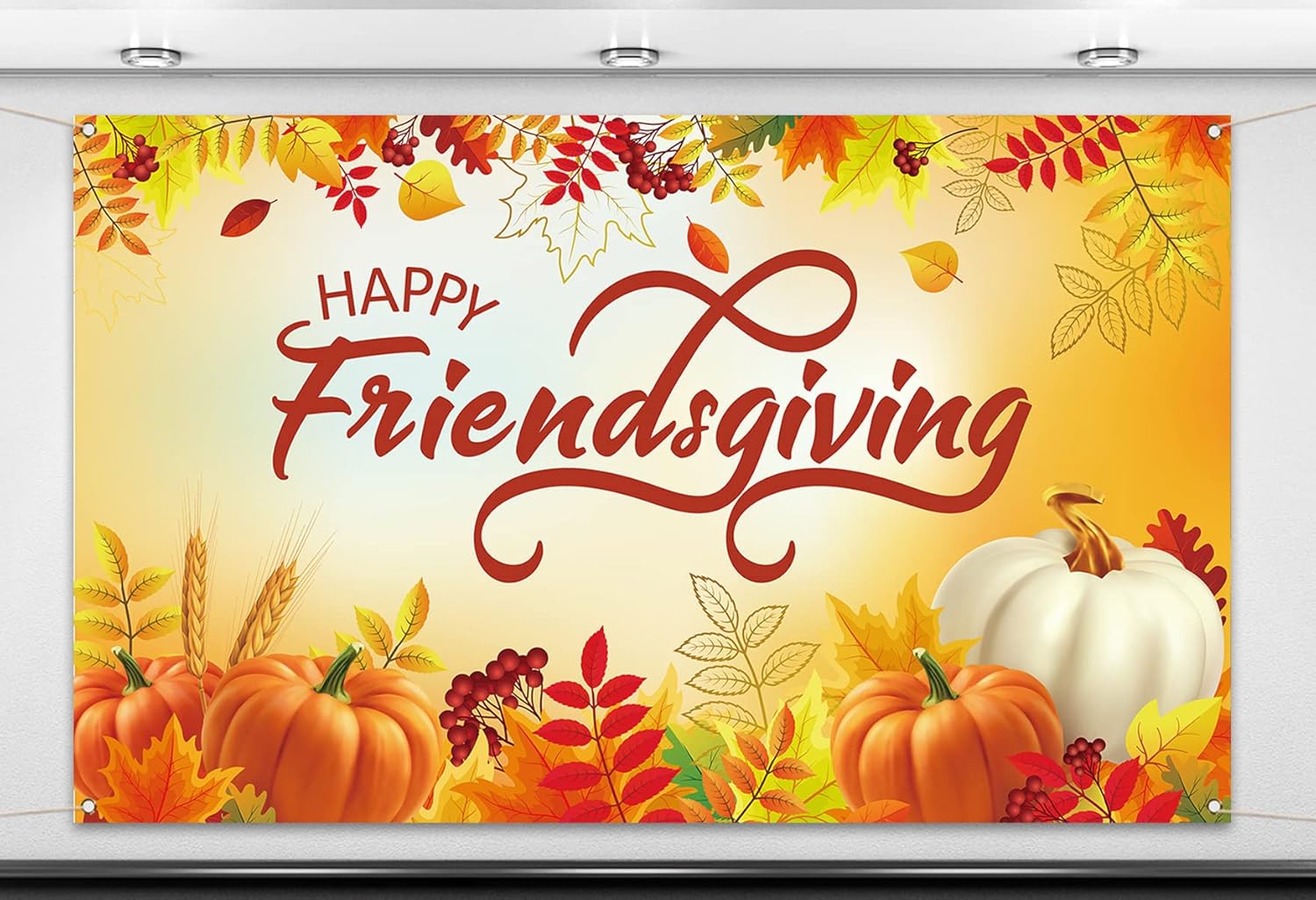 Amazon.com : Nepnuser Happy Friendsgiving Photo Booth Backdrop ...
