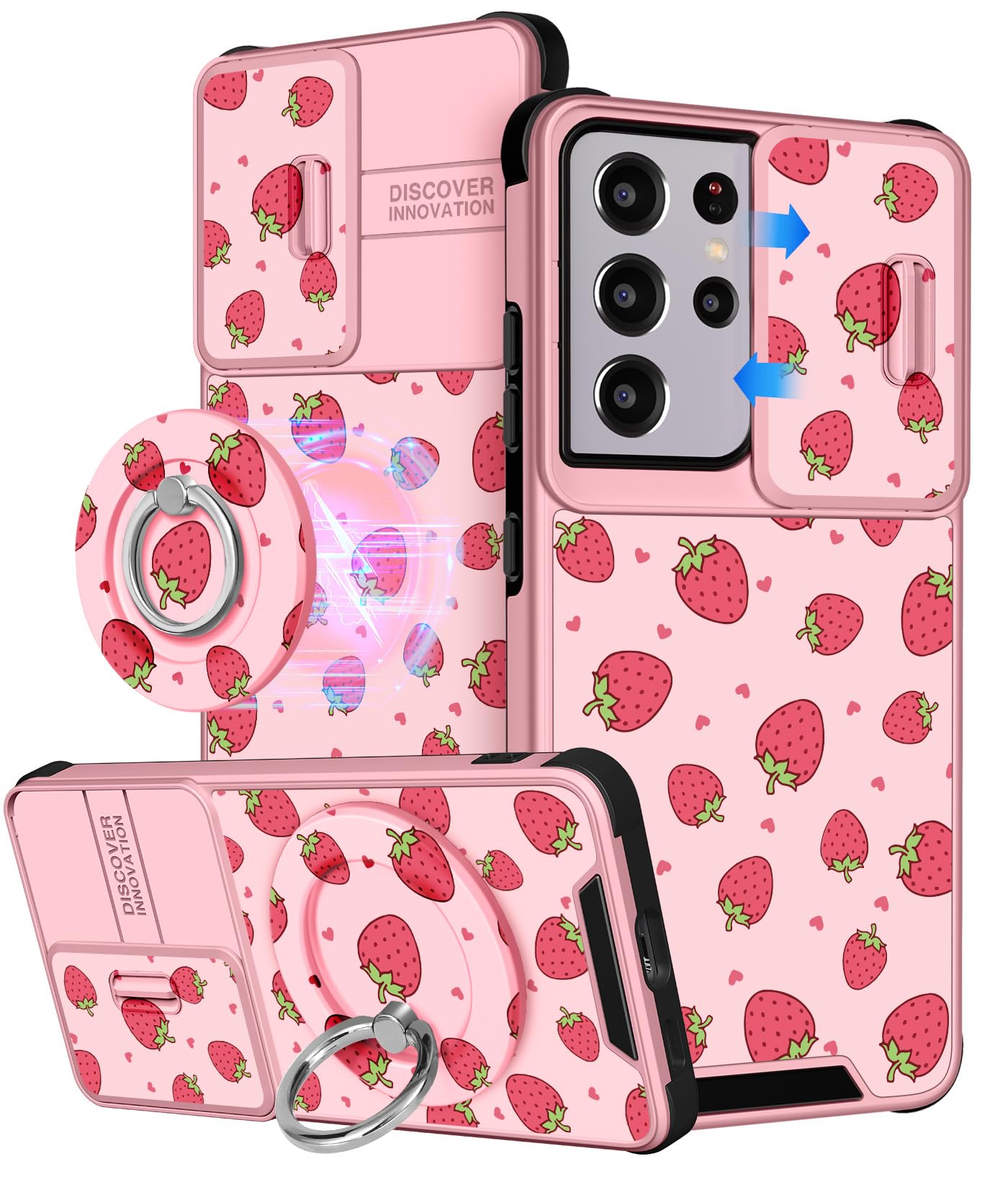 Amazon.com: Buleens for Samsung Galaxy S21 Ultra Case 6.8 Inch - with Ring Stand & Camera Cover ...