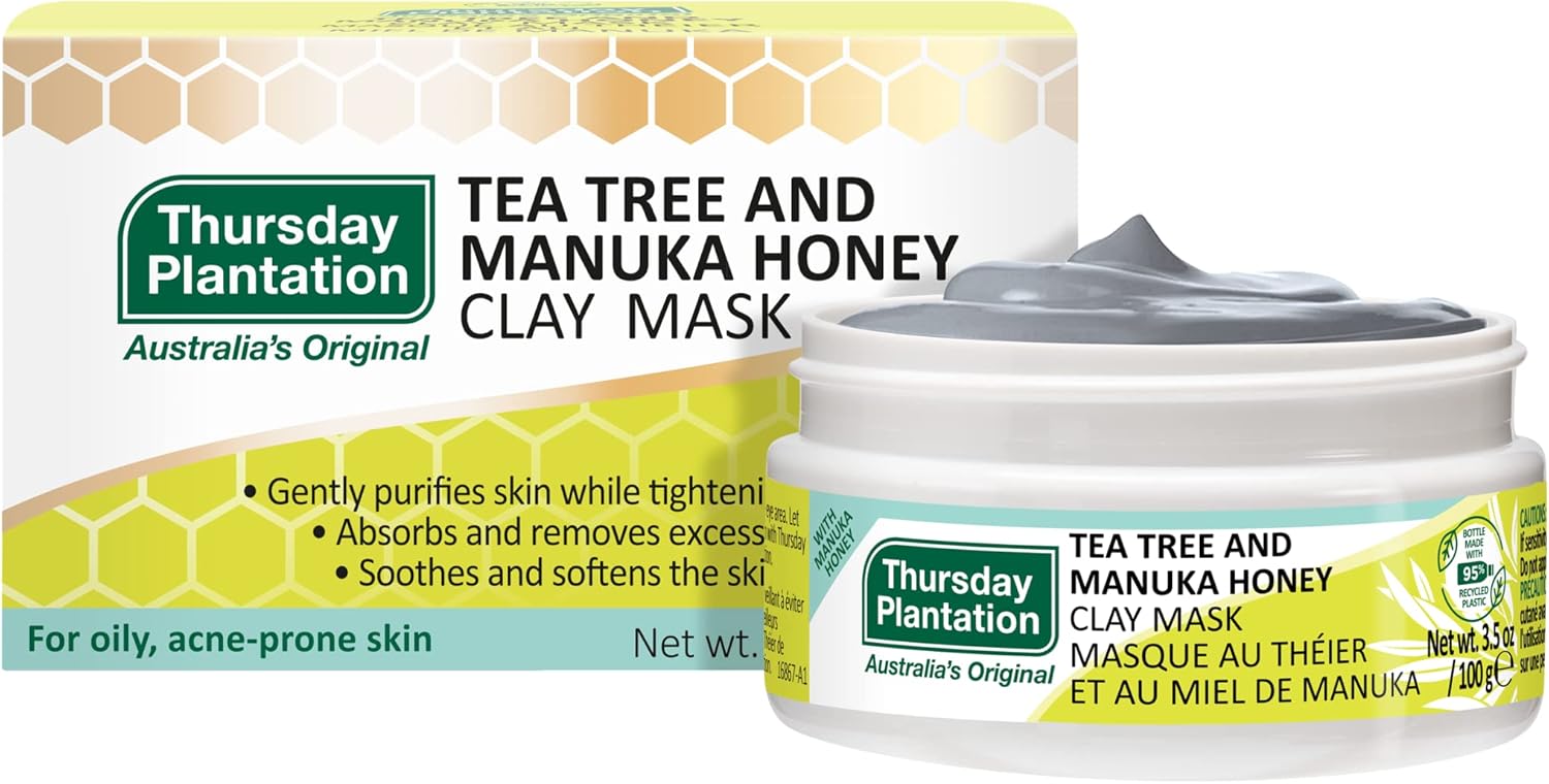 Thursday Plantation Tea Tree & Manuka Honey Clay Mask 100g, Cream ...