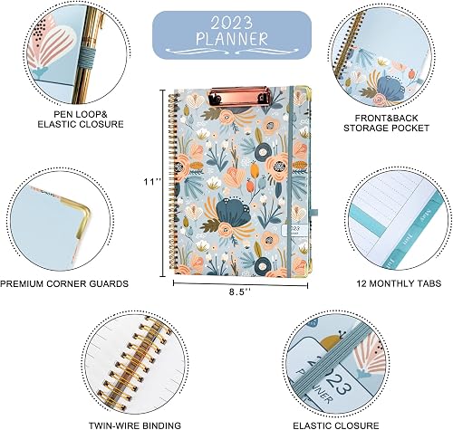 Agenda semanal mensual 2023 para mujer de enero 2023 a diciembre 2023 ...