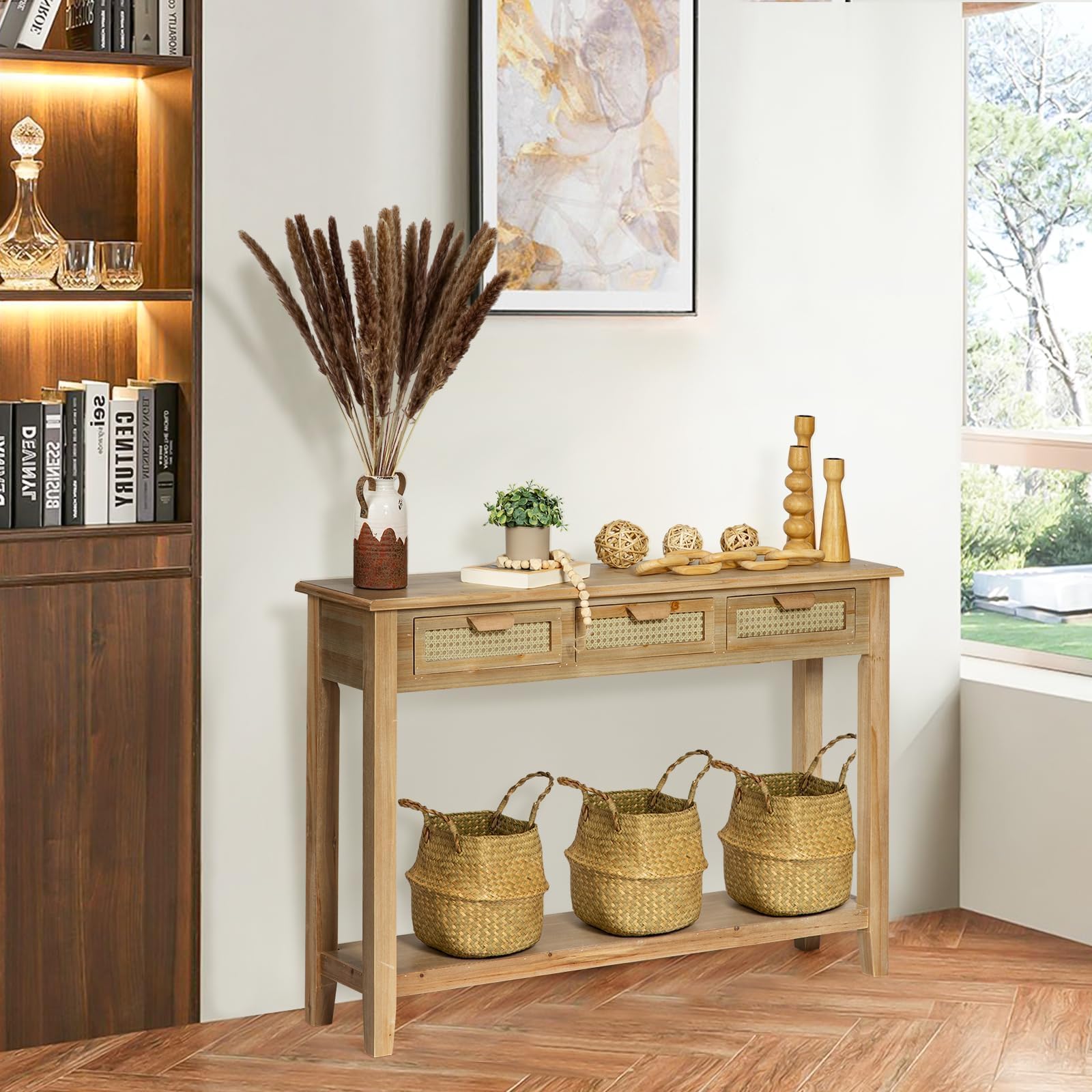 Snapklik.com : Wnutrees Farmhouse Console Table