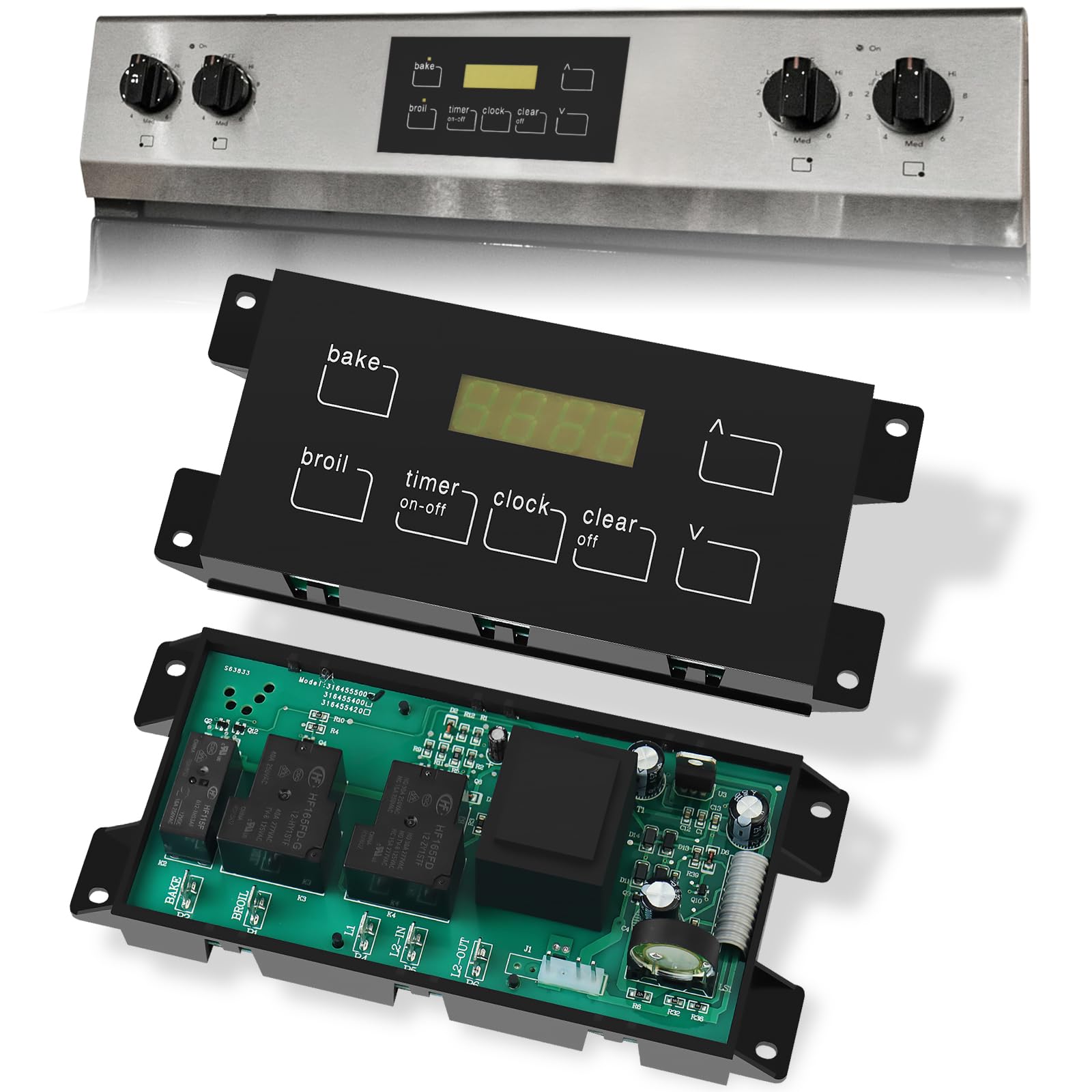 Amazon.com: YHK 316455500 Oven Range Stove Clock Timer Control Board ...