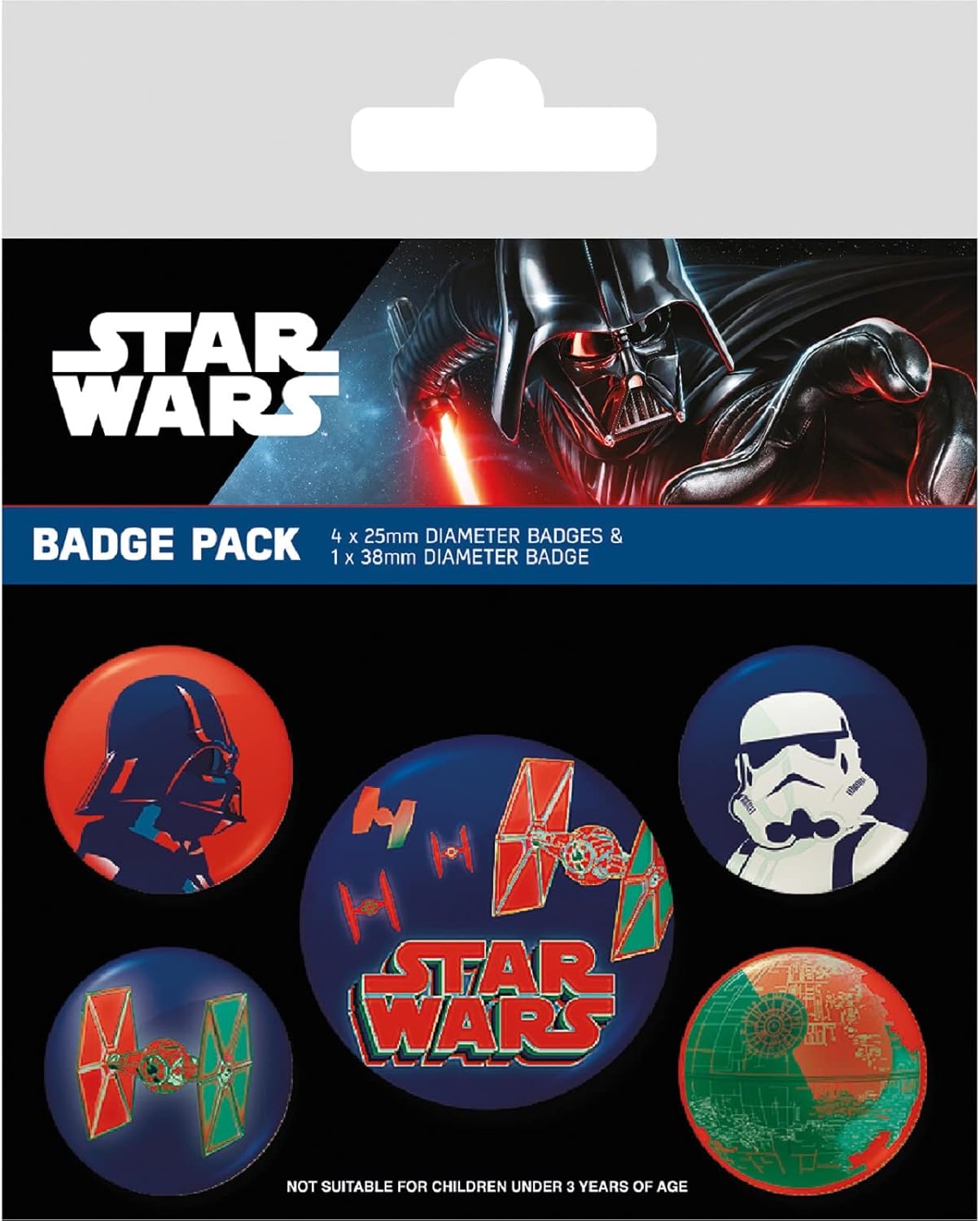 Star Wars Set of 5 Badges (Digital Moonlight Design) Pin Badges for ...