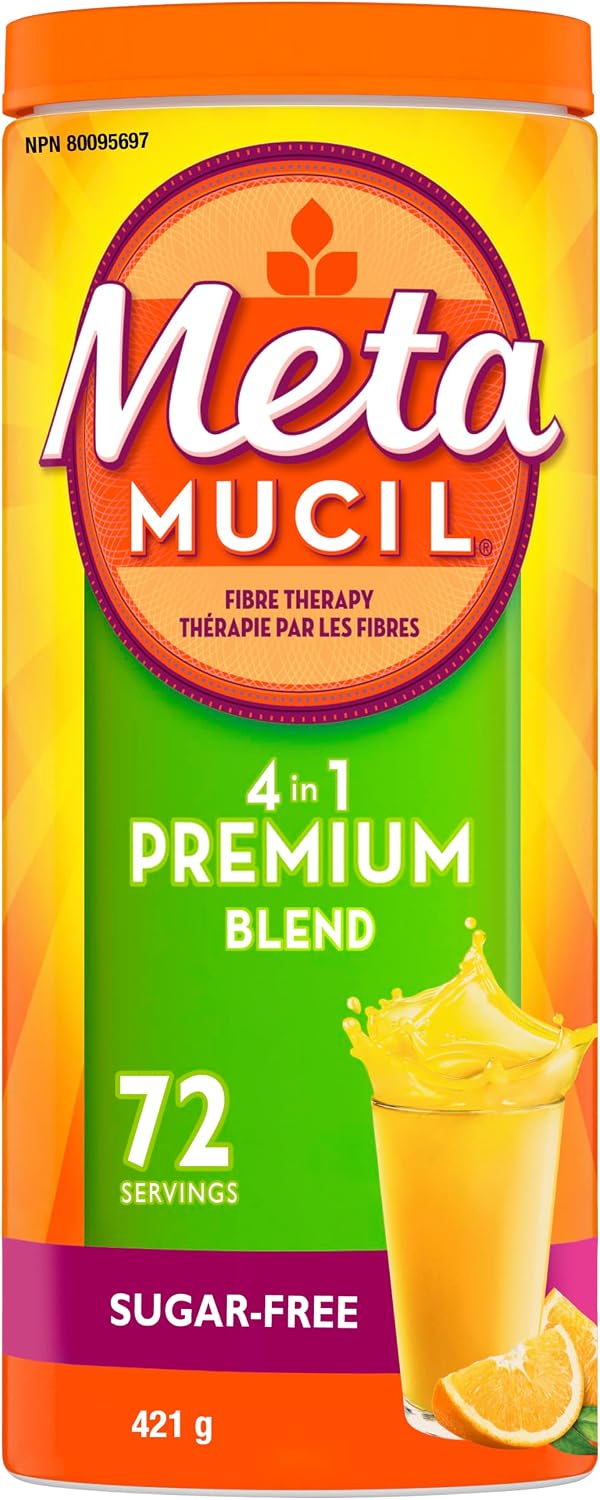 Metamucil Premium Blend, 4-in-1 Daily Fibre for Digestive Health, Plant ...