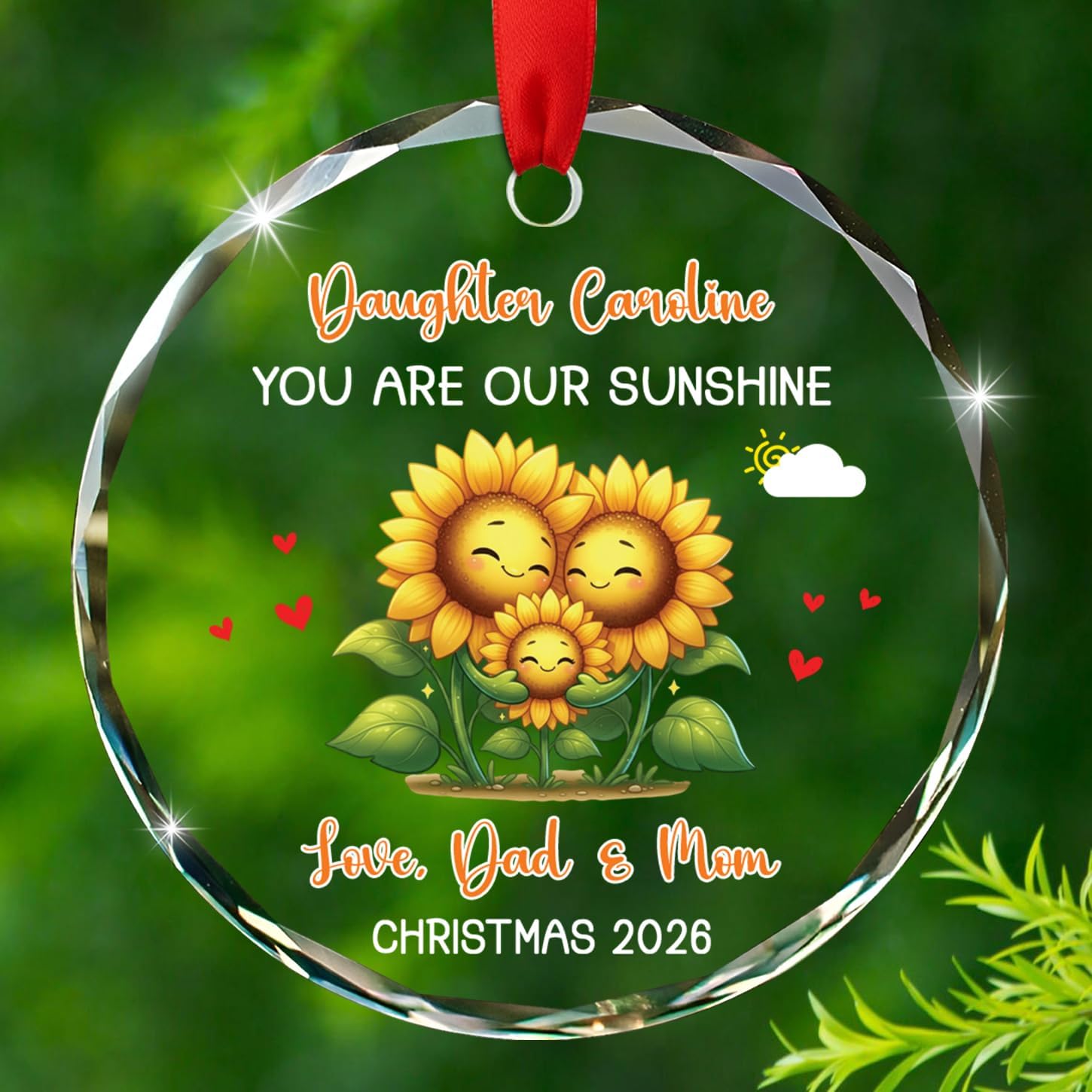 Amazon.com: Daughter You are Our Sunshine Christmas Ornament 2026 ...