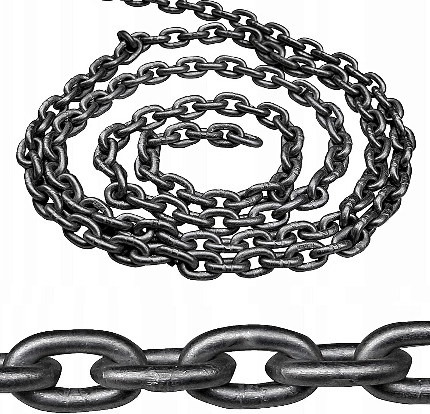 Strong Galvanised Chain Links DIY Heavy Duty Steel Cut Length (5mm, 5 ...