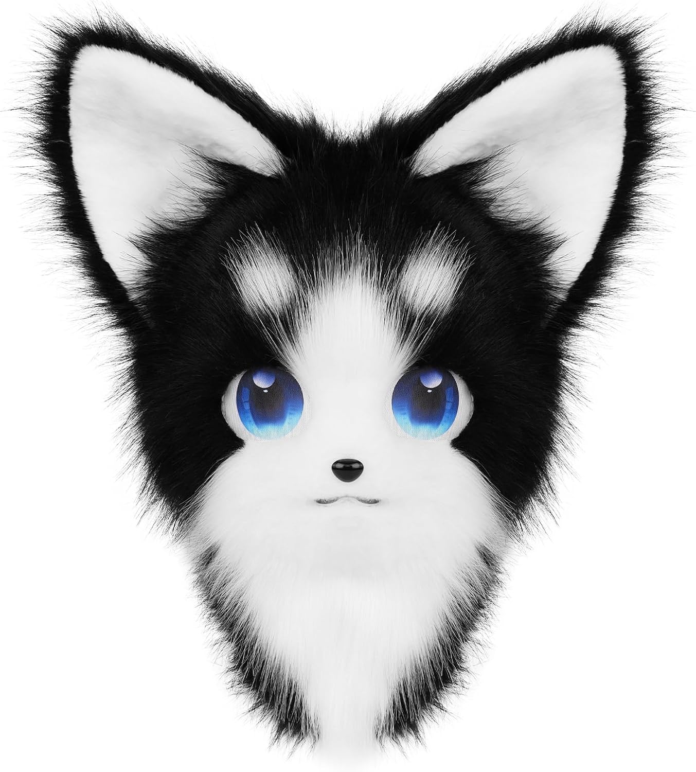 Amazon.com: HAOAN Animal Furry Fursuit Head Mask Plush Cat Fox Mask ...