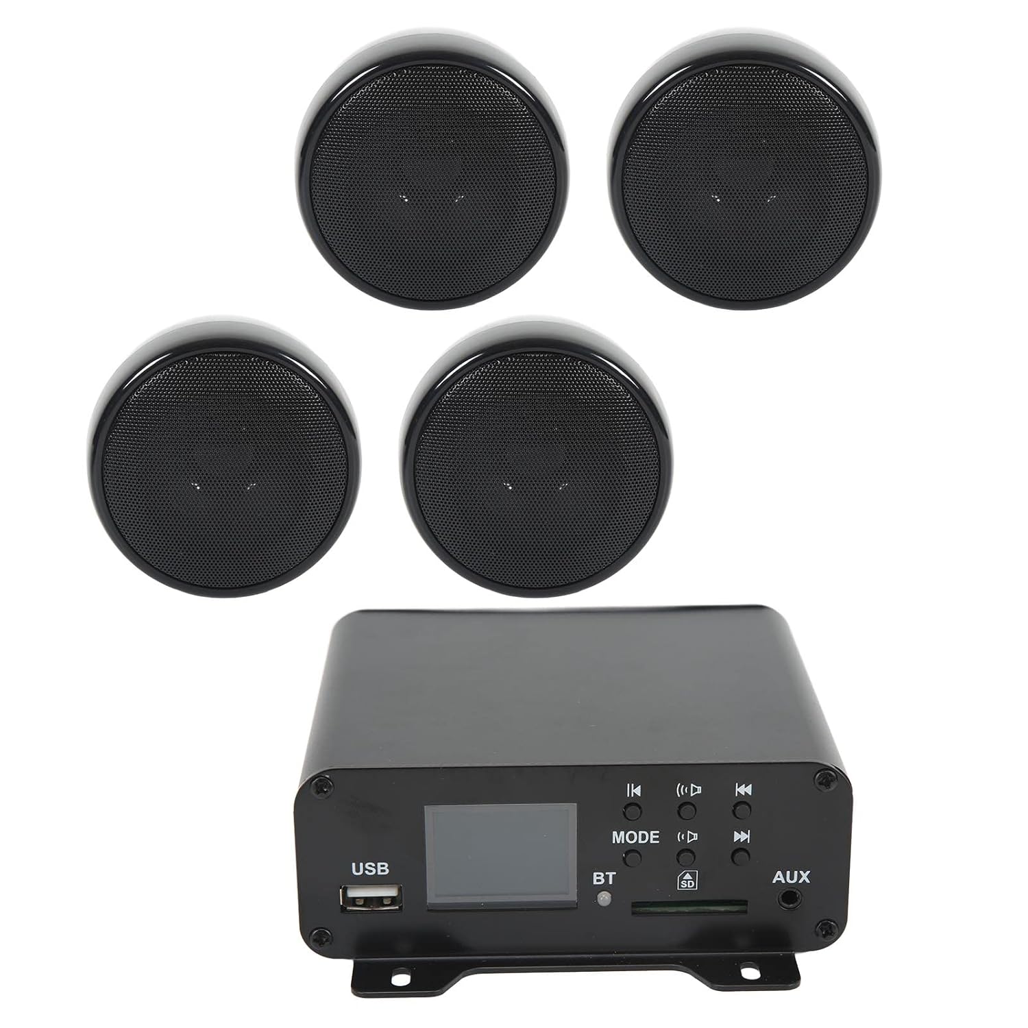 Motorcycle Stereo Speakers, 4 Channel Amplifier Waterproof Motorcycle ...