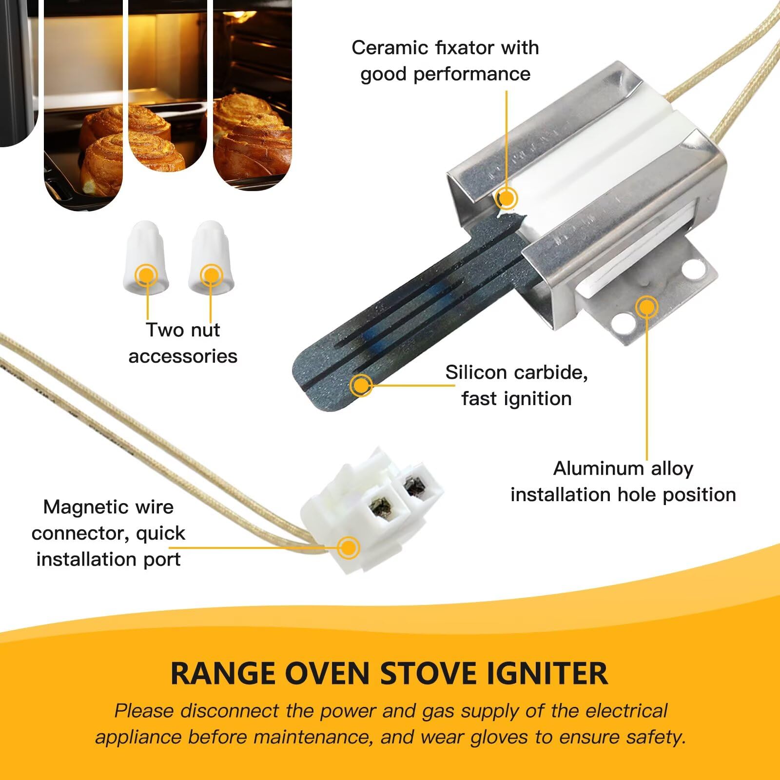 Oven Igniter For Electrolux & Frigidaire Gas Ovens | Replacement For ...