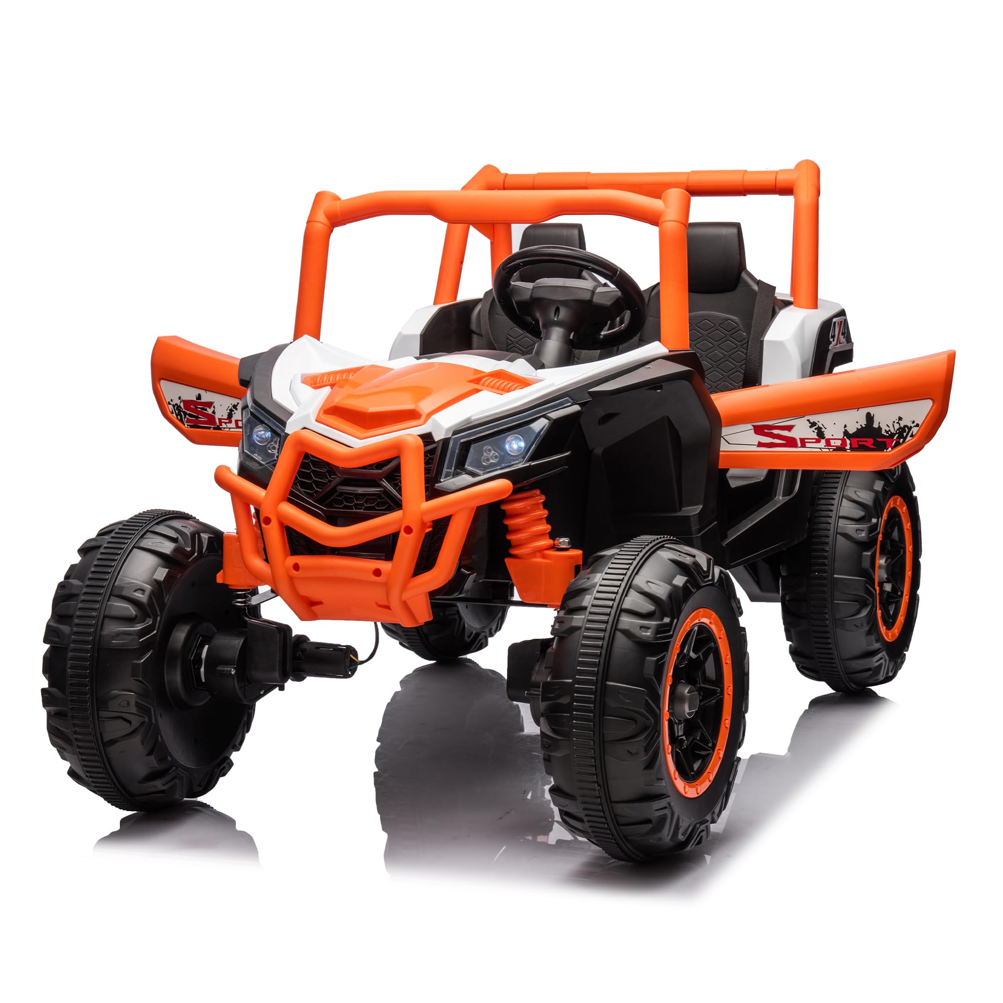 Amazon.com: 24V XXL Kids Ride On UTV Cars,2 Seater with Two Safety ...