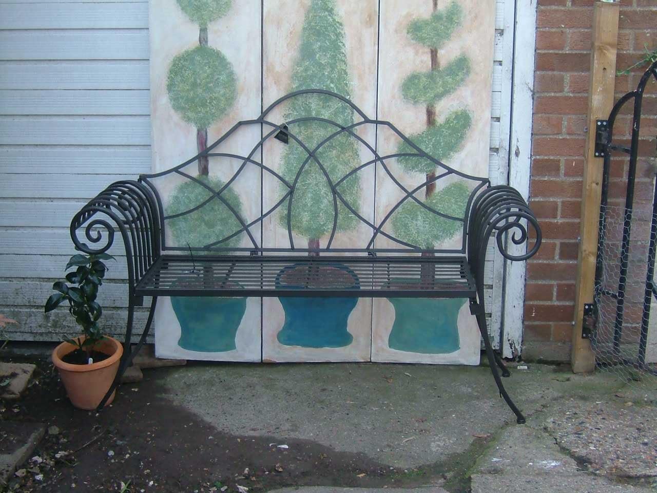 Ascalon Lutyens Bench Black : Amazon.co.uk: Garden