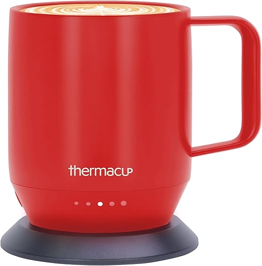 Amazon.com: THERMACUP Premium Heated Coffee Mug with 5 Temperature ...