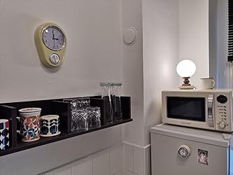 Amazon.de: OOTB Wanduhr »Kitchen« Retro 50er Jahre Design mit Kurzzeitwecker (Rot)