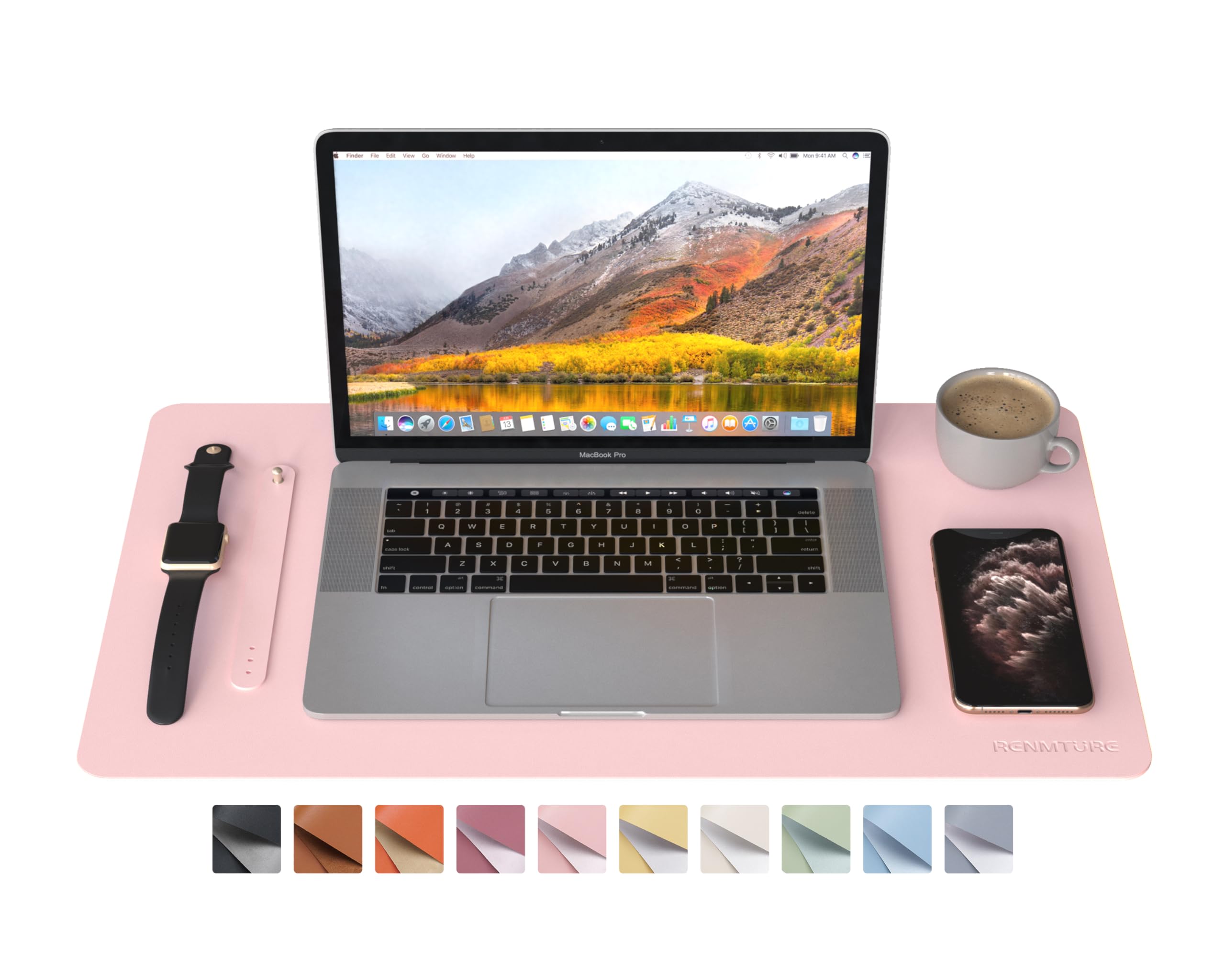 Snapklik.com : RENMTURE Desk Pad, Faux Leather Large Mouse Pad For ...