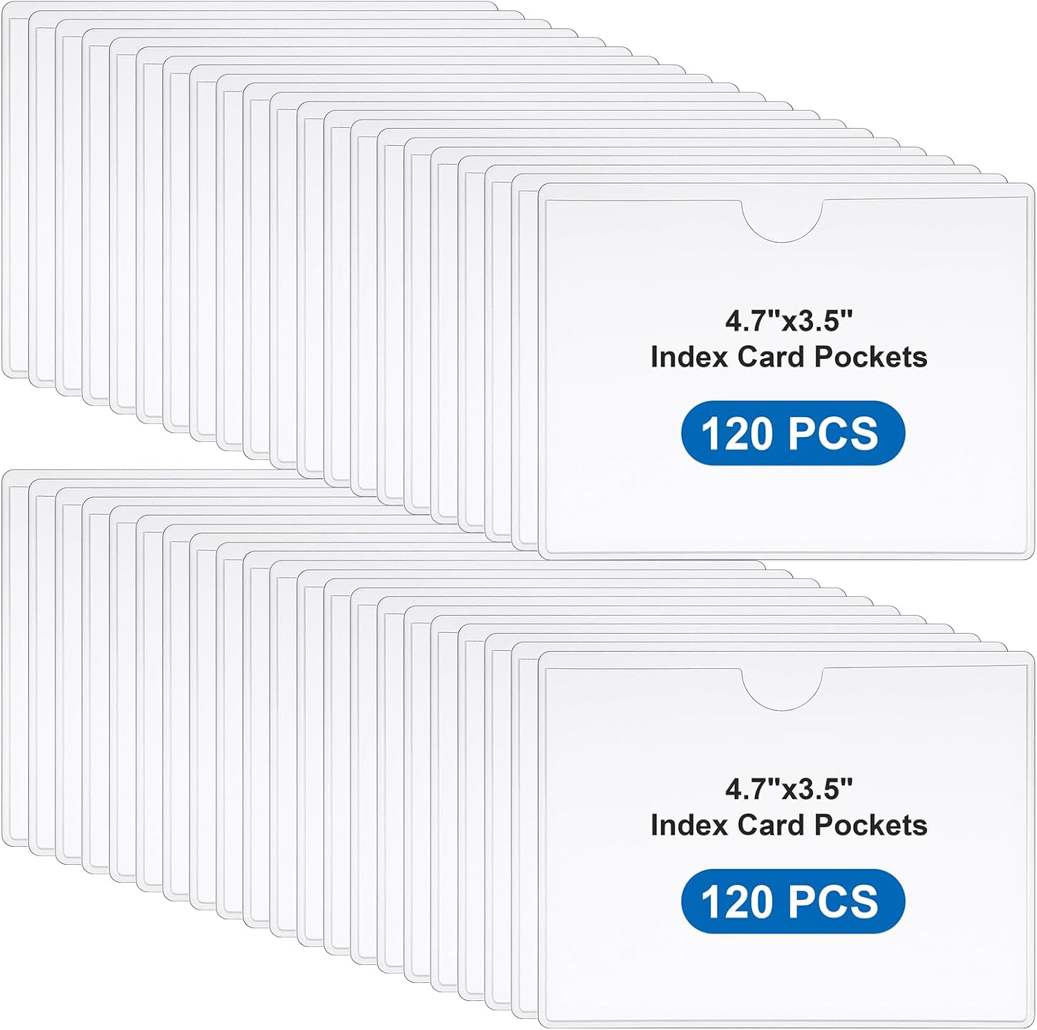 Amazon.com: 120 Pcs Clear Adhesive Pockets, Plastic Adhesive Label ...