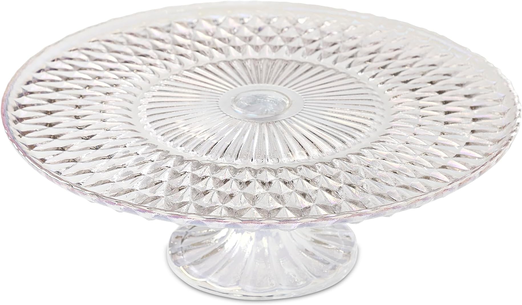 Amazon.com: Amici Home Rochester Footed Glass Cake Stand | Round ...
