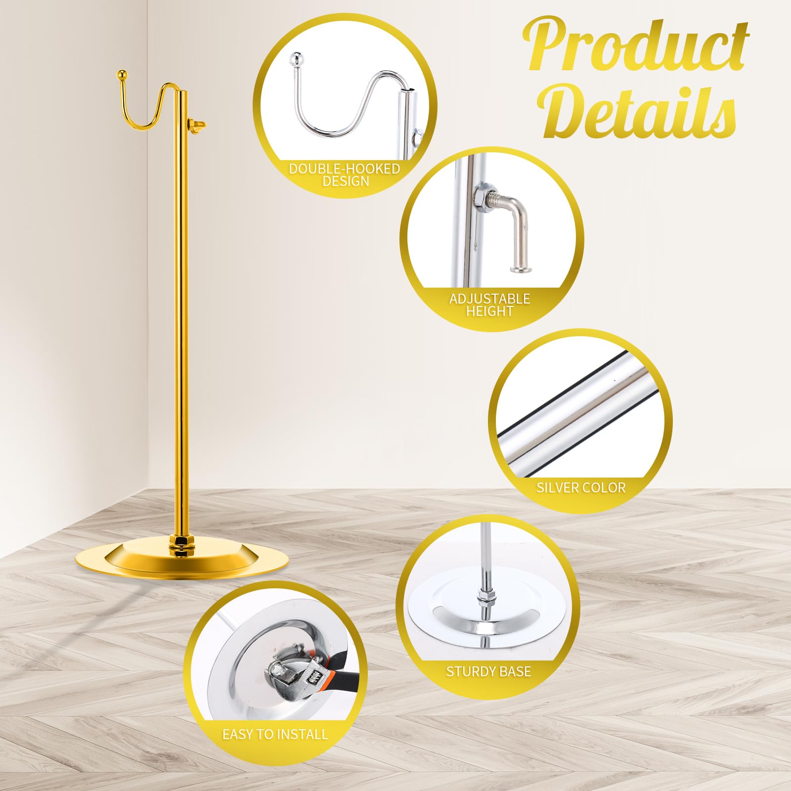 Hicarer 9 Pcs Handbag Display Stand Adjustable Single Purse Hanger ...