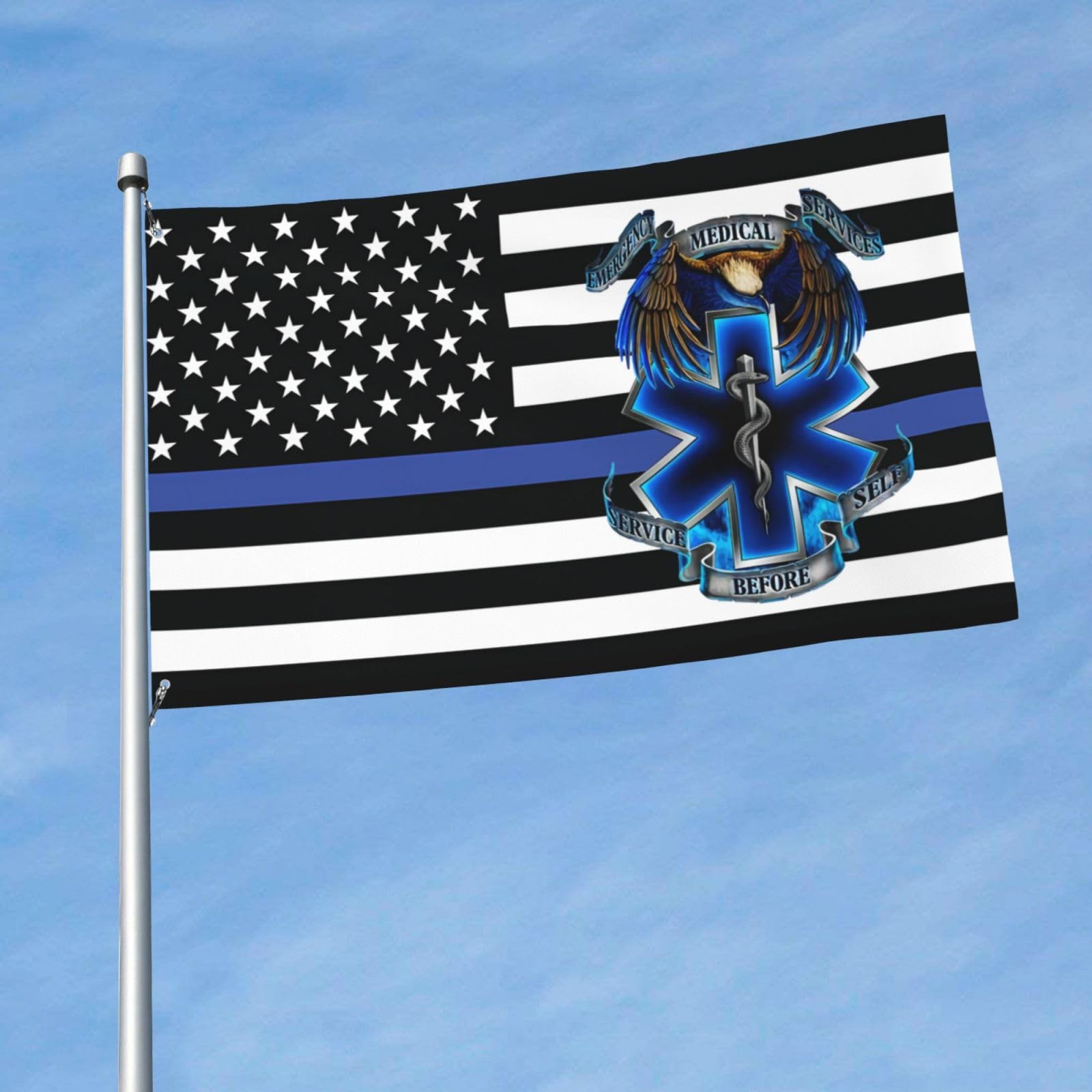 Snapklik.com : Ems Star Of Life Emt Paramedic Medic Flags 3x5 Ft Garden ...