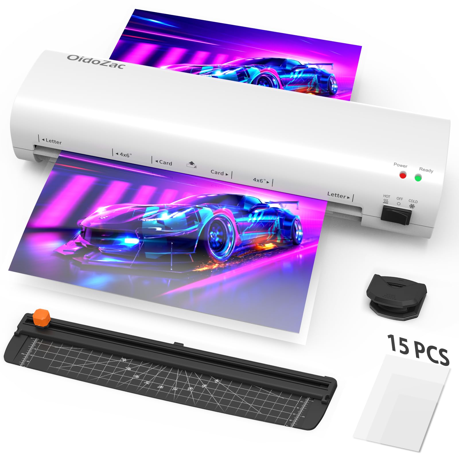 OidoZac Laminator, 9-Inch Letter Size Laminator Machine with 15 ...