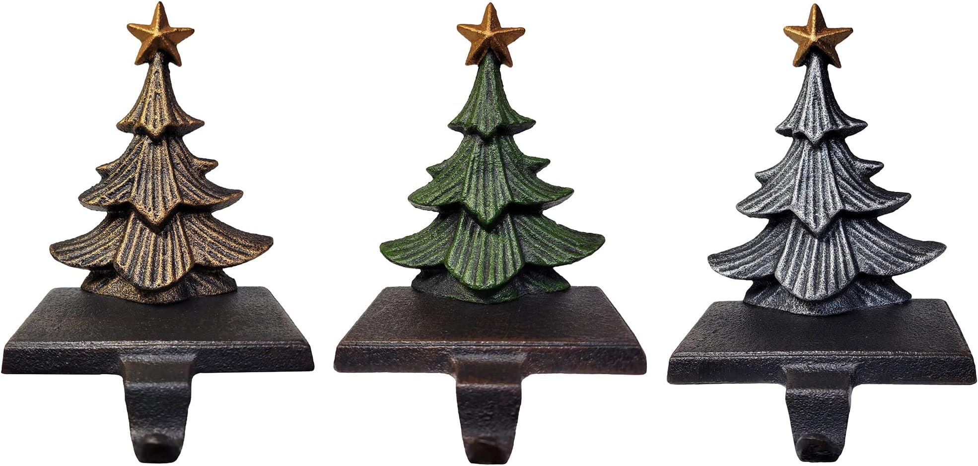 Amazon.com: Transpac Iron Rustic Tree Stocking Holder, Set of 3 ...