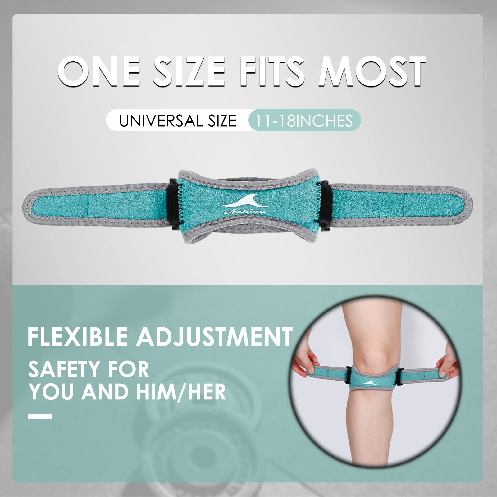 Snapklik.com : Achiou 2 Pack Patella Knee Strap, Pain Relief Patellar ...