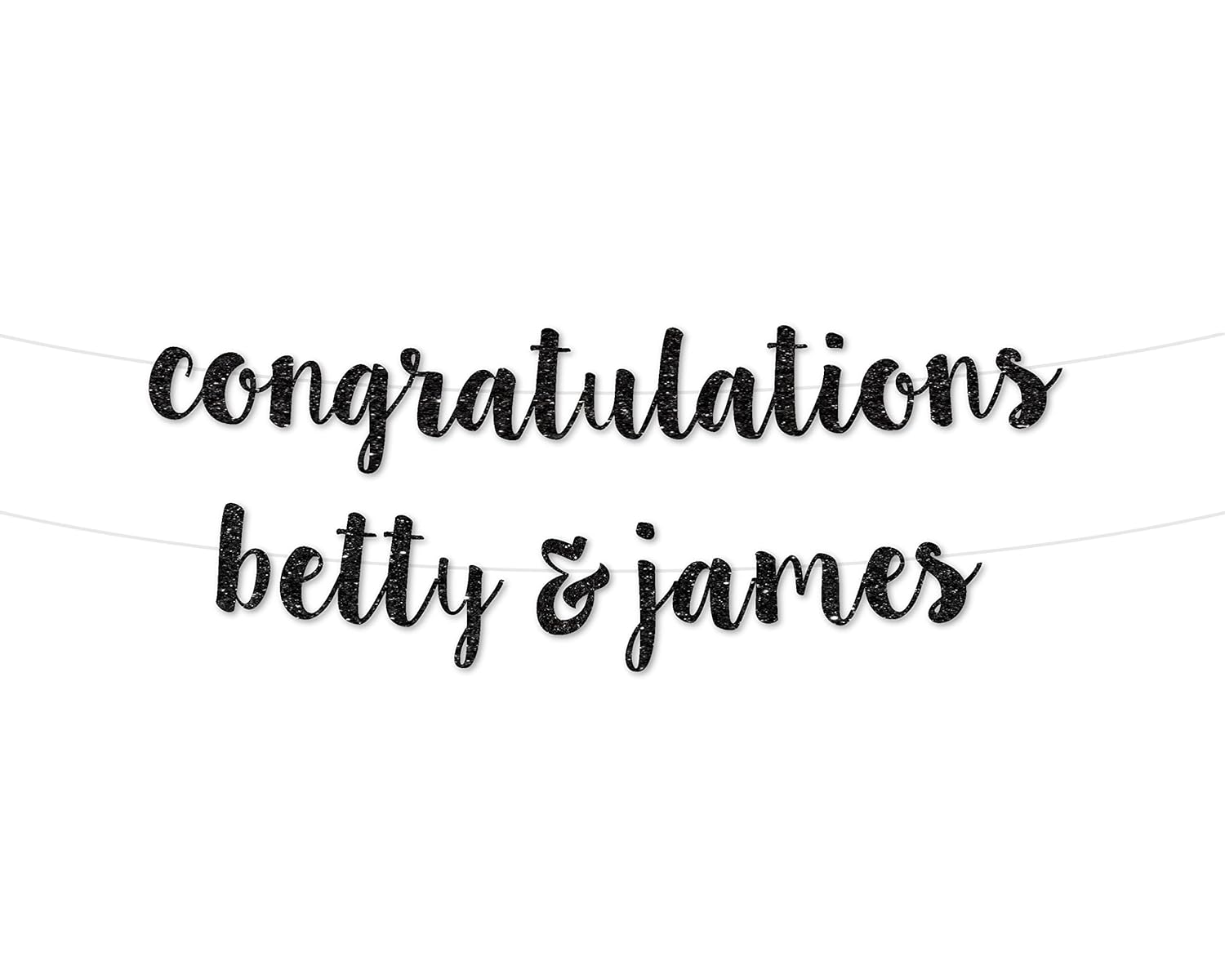 Amazon.com: Congratulations Custom Names Engagement Banner | Engagement ...