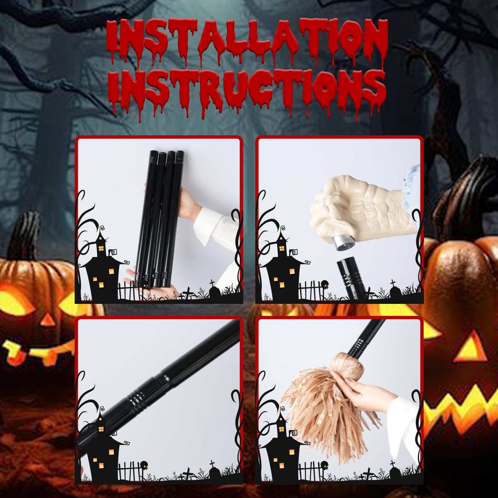 Snapklik.com : 6.2Ft Large Animated Hovering Witch, Motion & Sound ...
