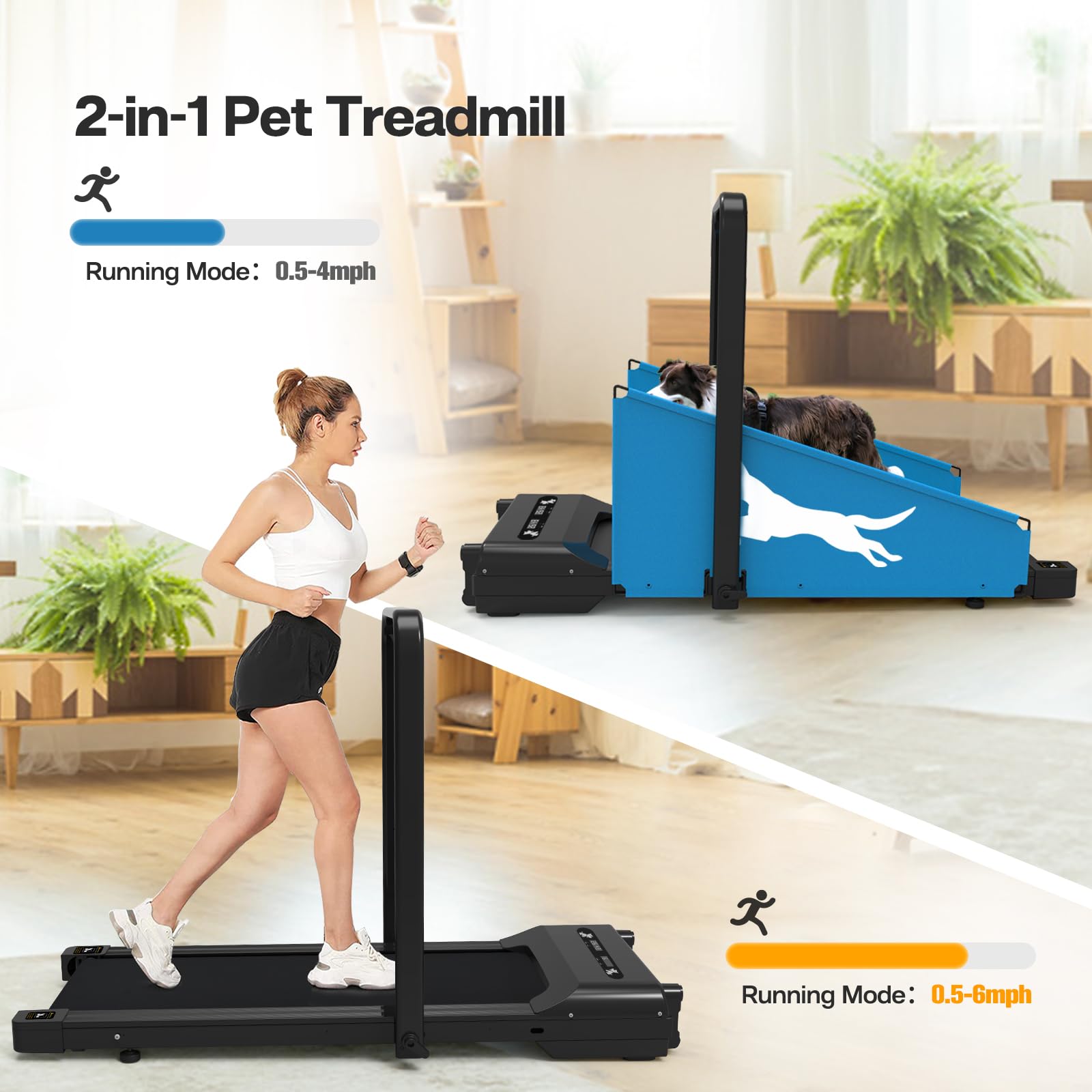 Snapklik.com : Dog Treadmill For Small Dogs,15HP Folding Dog Running ...