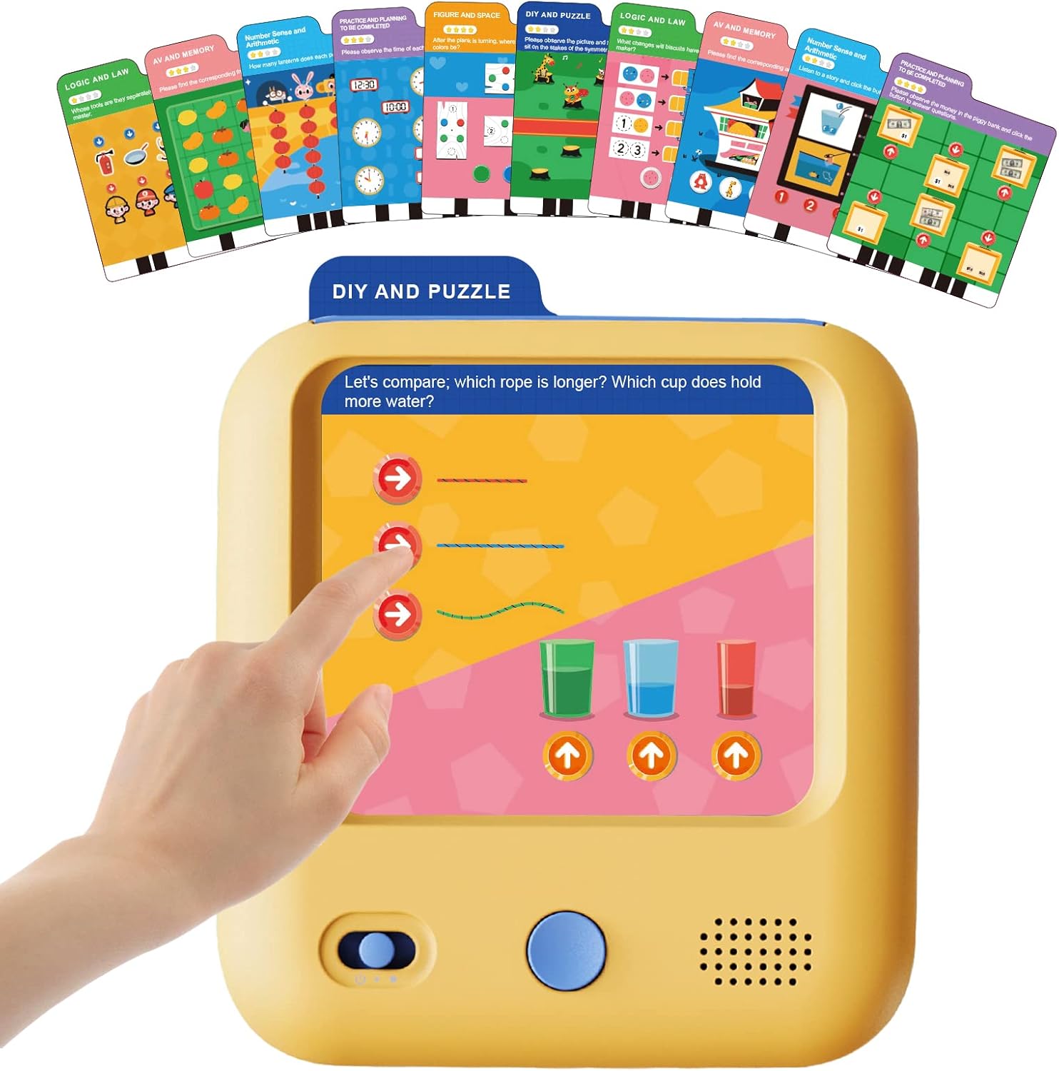 Amazon.com: Fisca Kids Learning Pad with 60 Flash Cards 180 Questions ...