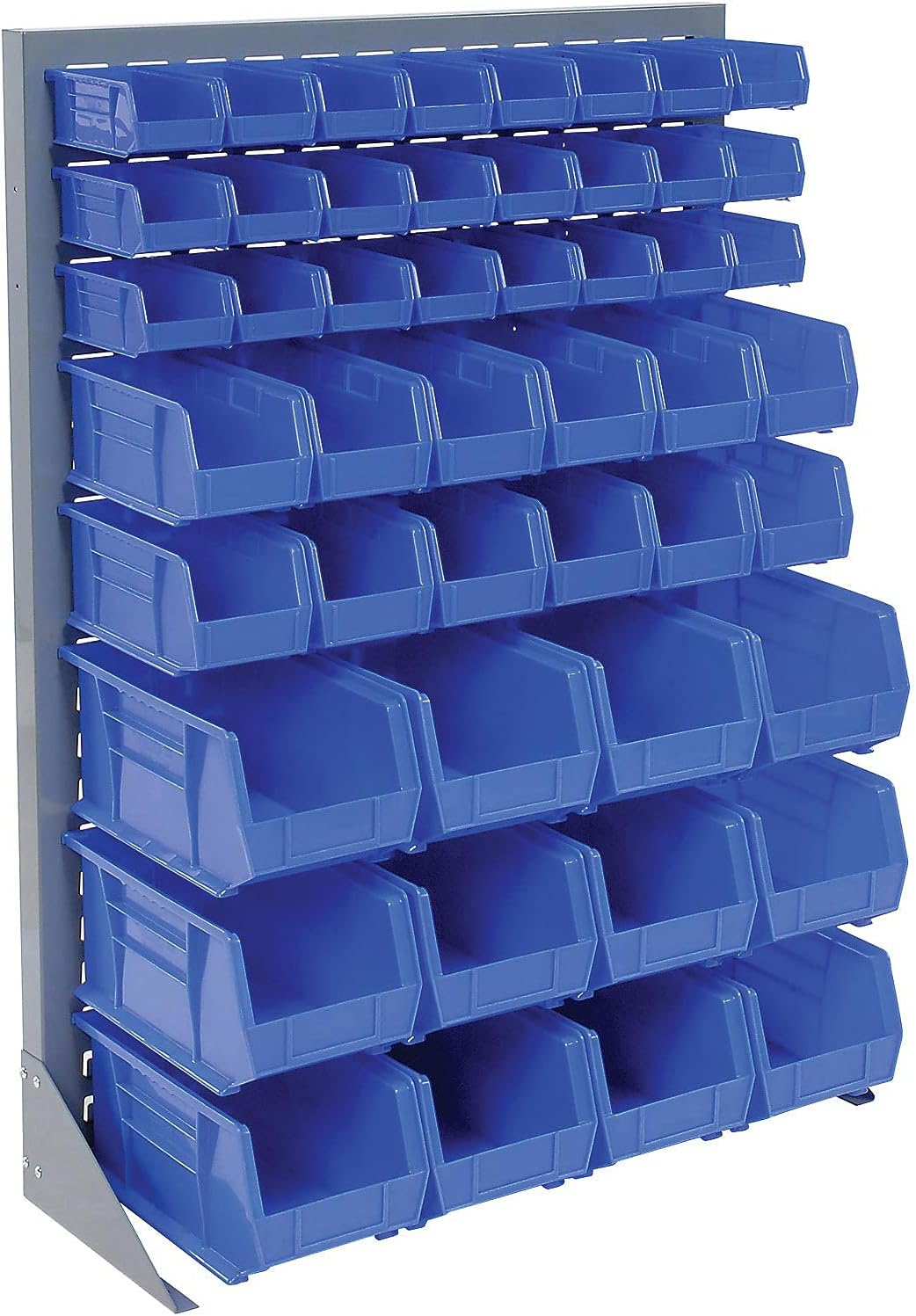 Amazon.com: Global Industrial Louvered Bin Rack With (24) Blue Stacking ...